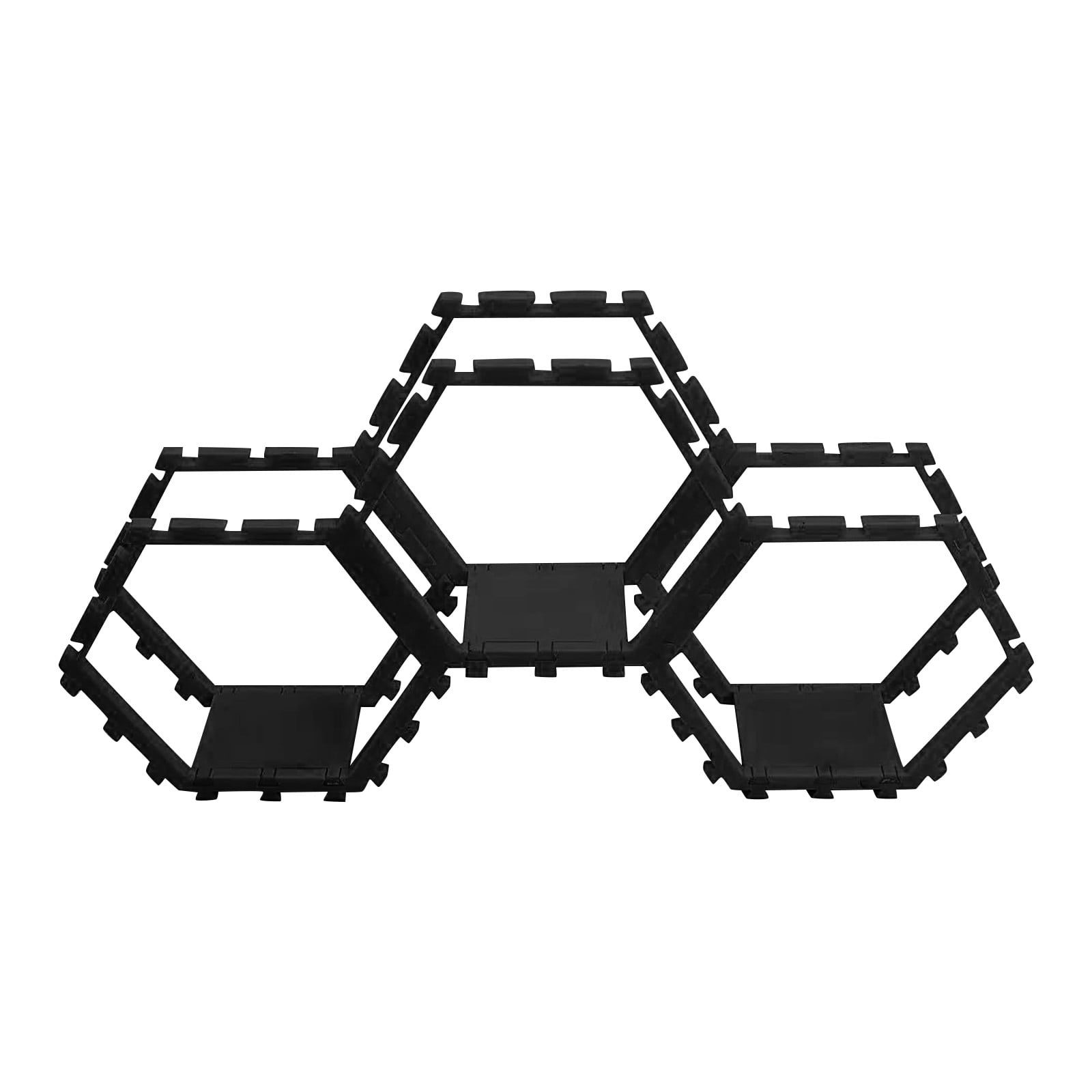 Modular Hexagon Wine Rack Stackable Durable Plastic Space-Saving Design ...