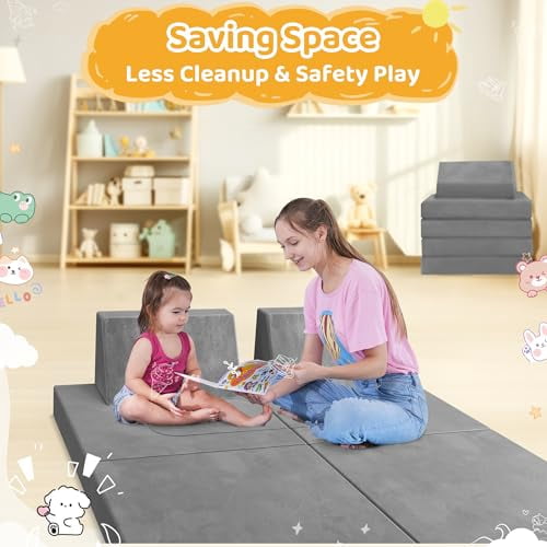 Modular Kids Play Couch Convertible - Toddler & Child Sofa DIY ...