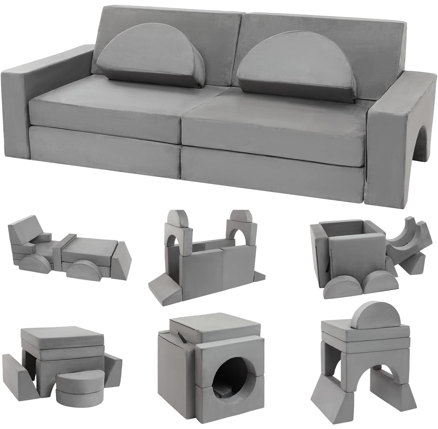 Modular Kids Play Couch, Kid Couches Building Fort, Kids Couch for ...