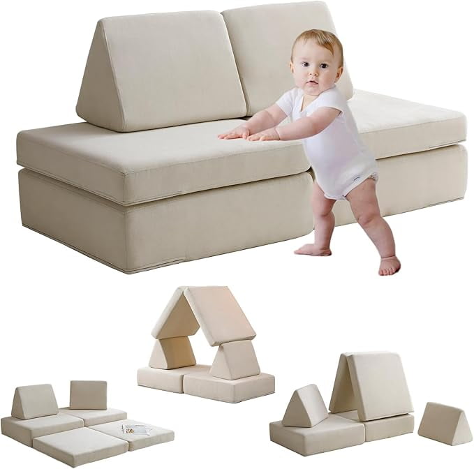 Modular Kids Play Couch Kids Sofa 6pcs, Child Sectional Sofa for ...