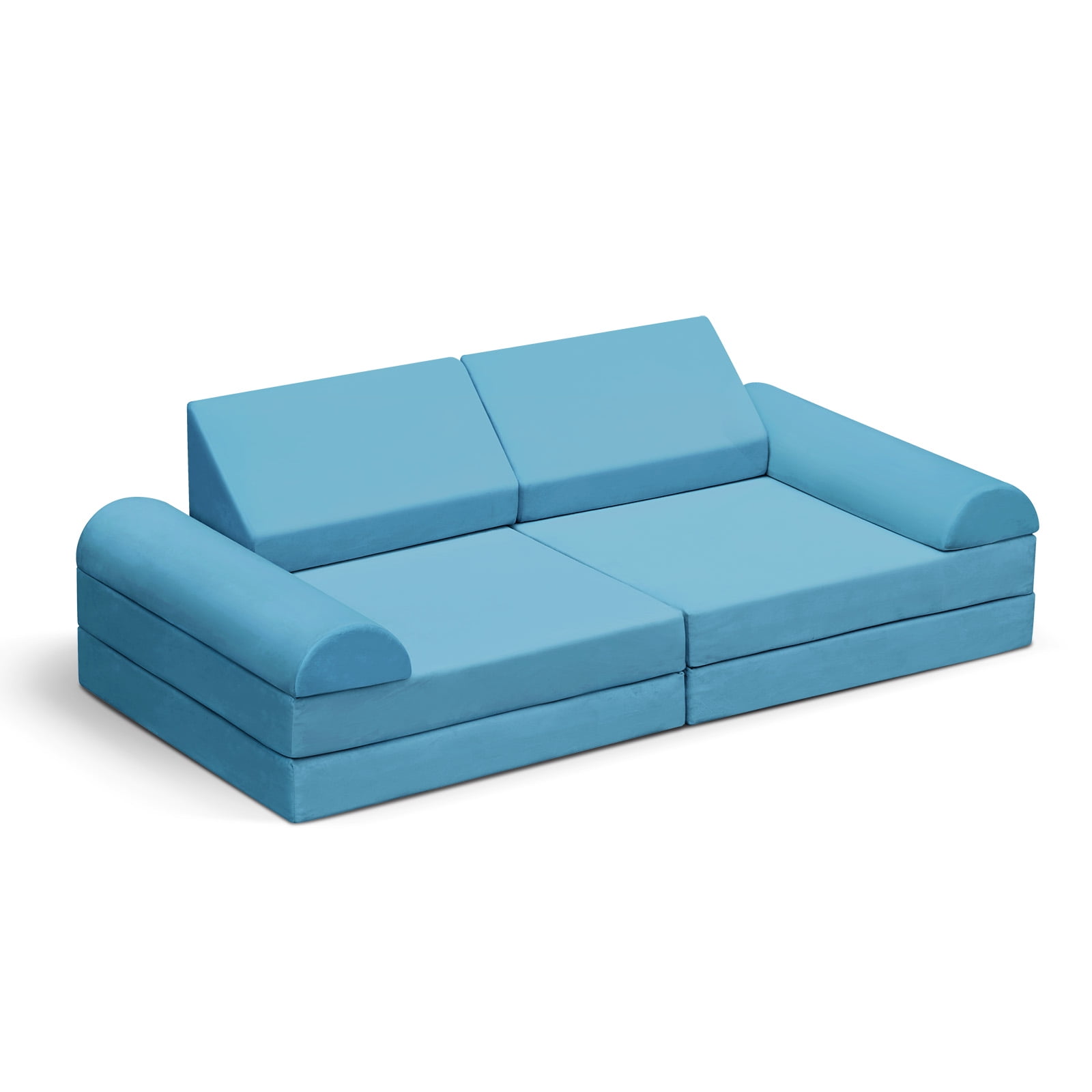 Modular Kids Play Sofa, 8-Pieces Convertible Modular Play Sofa Bes for ...