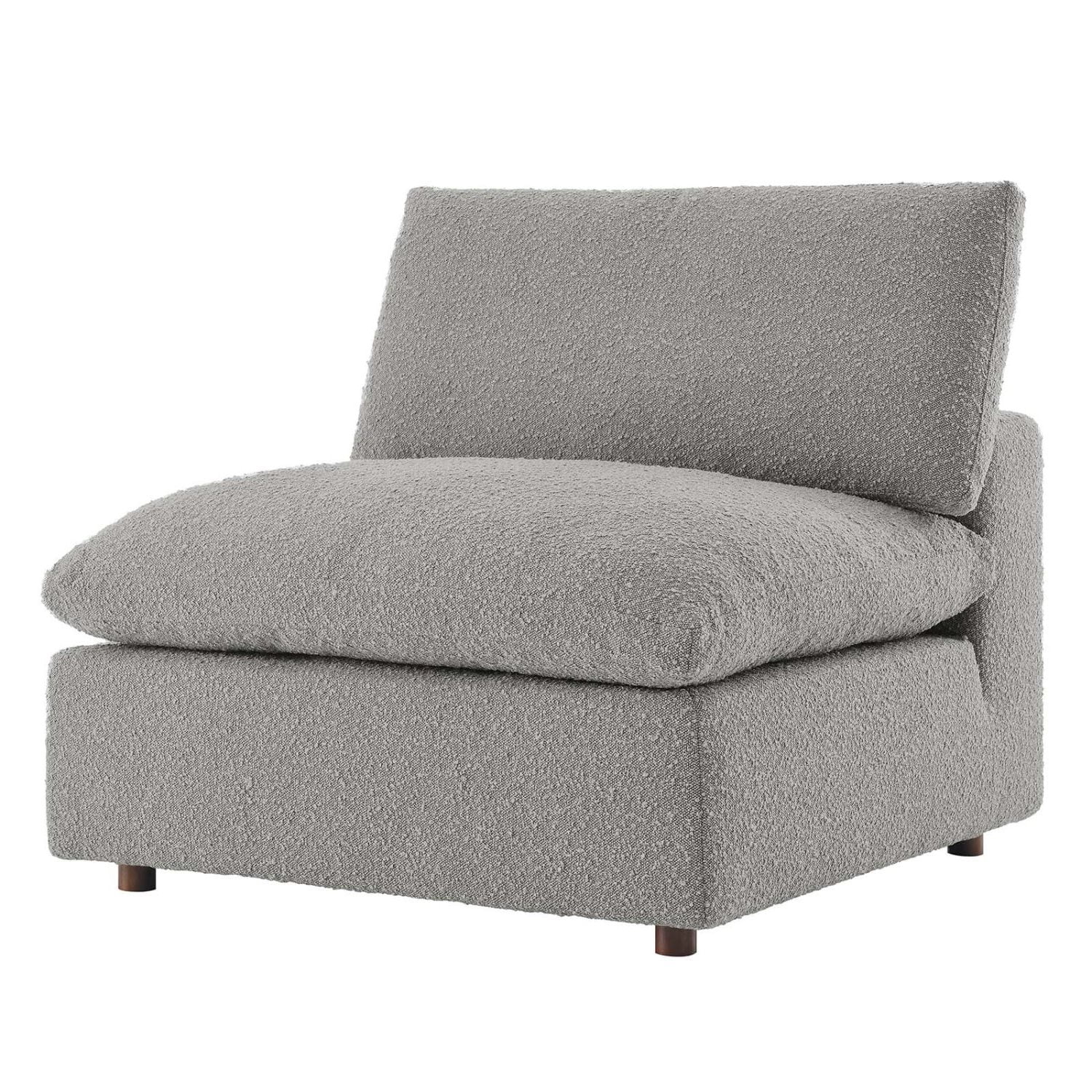 Modular Modular Sofa Chair, Light Grey Gray, Fabric, Living Kitchen ...