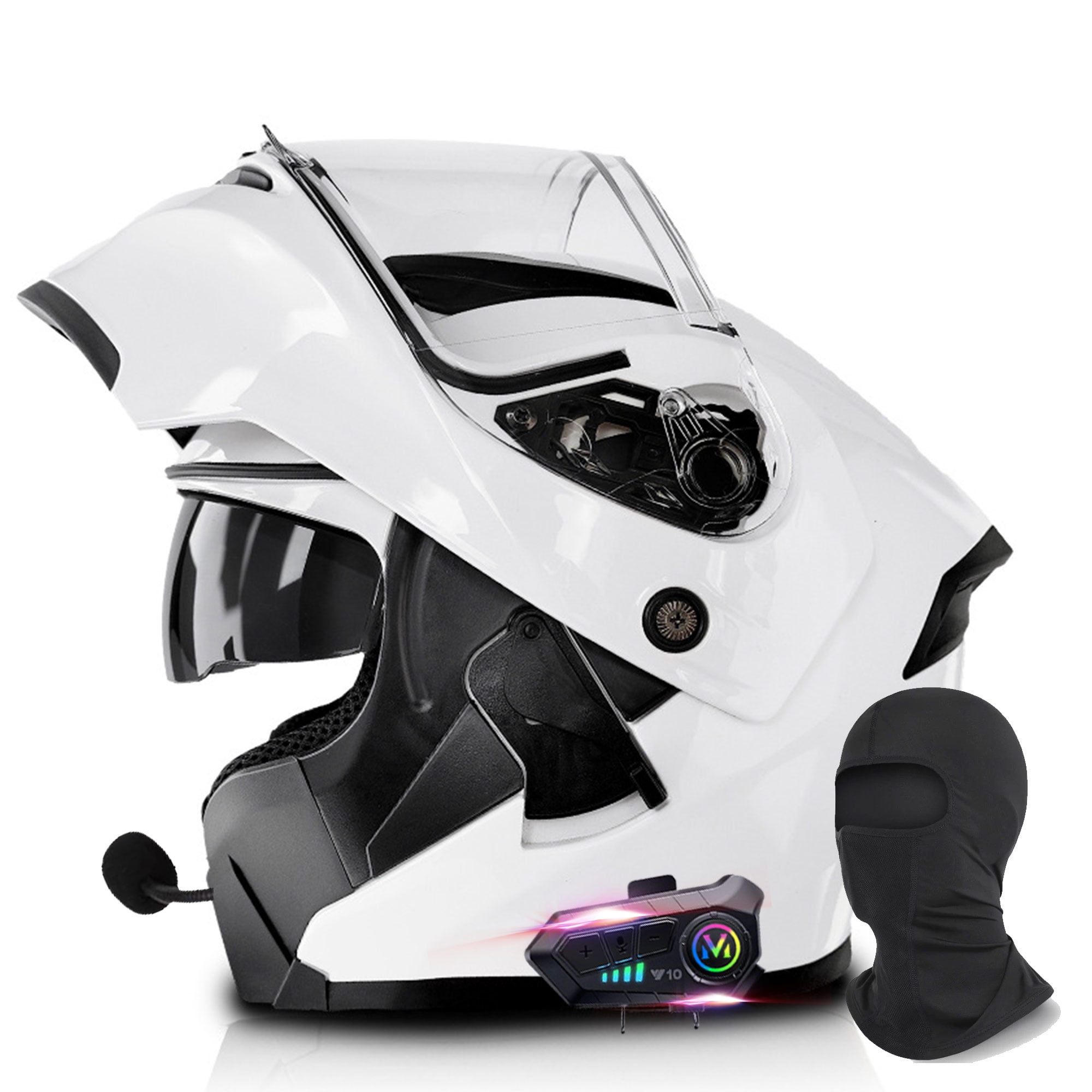 Modular Motorcycle Helmet Bluetooth Full Face Helmet, DOT Approved Full ...