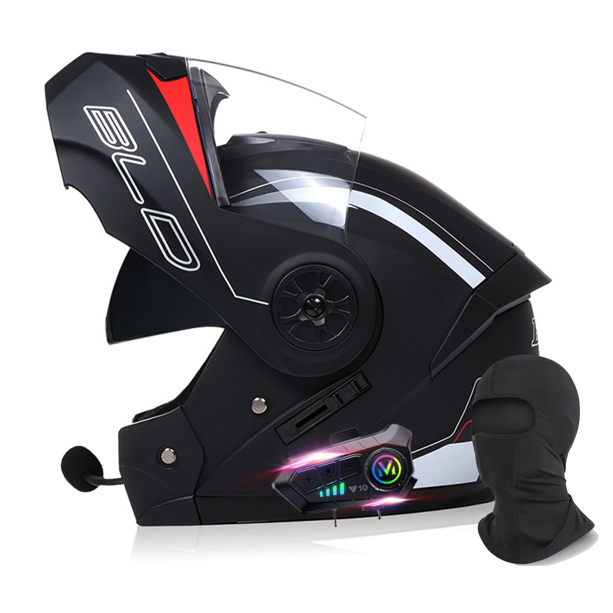 Modular Motorcycle Helmet Bluetooth Integrated - DOT Full Face Flip-Up ...