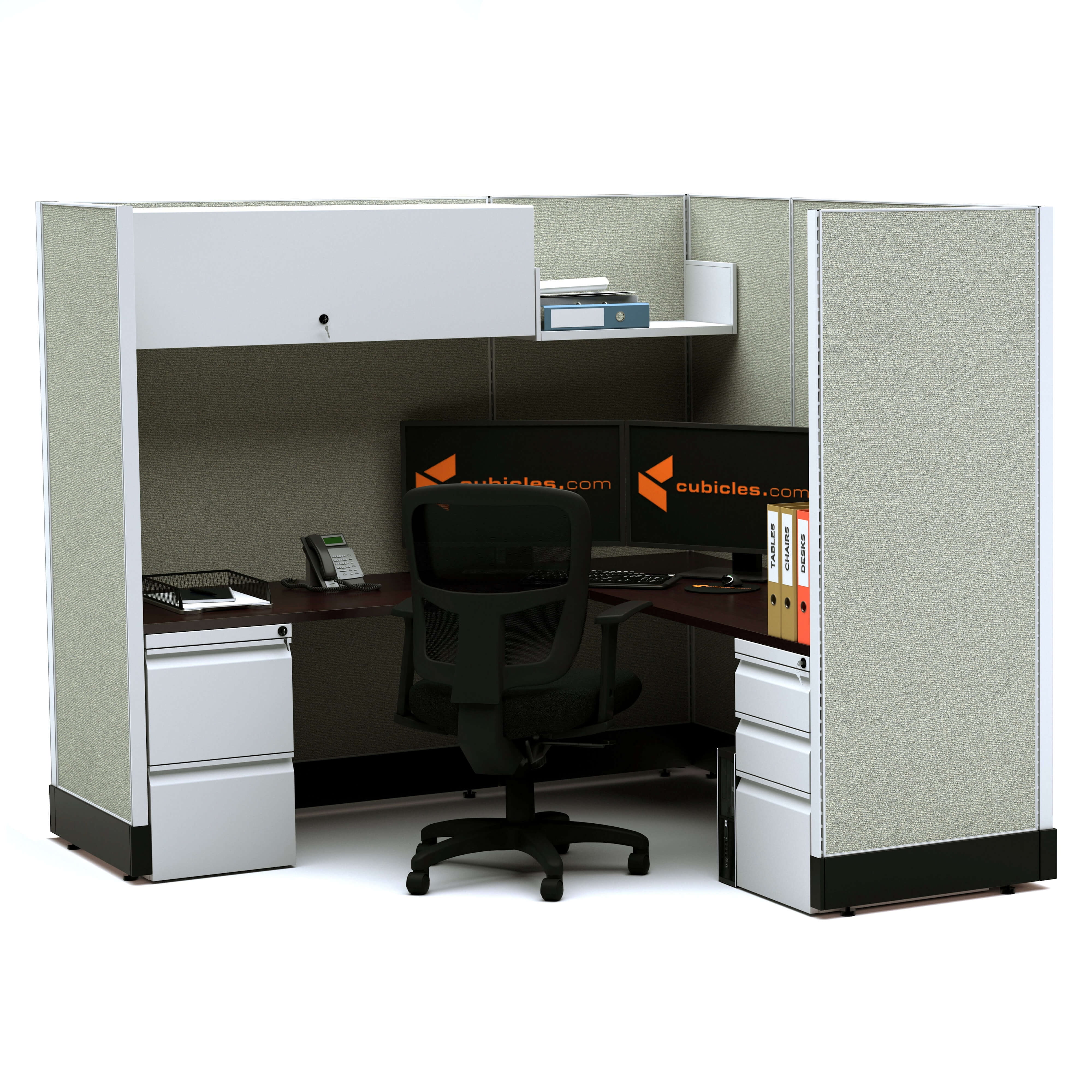 Modular Office Desk Furniture 67H Powered Cubicles - Walmart.com