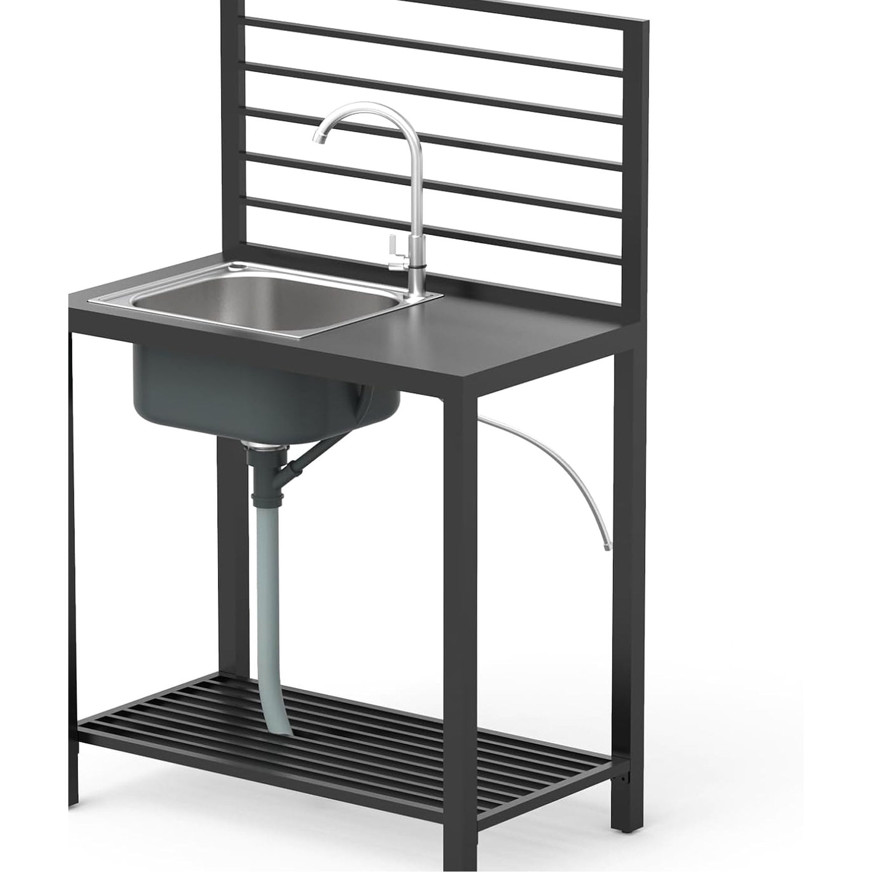 Modular Outdoor Kitchen Set / Social Events on Patio / 8-inch Sink for ...