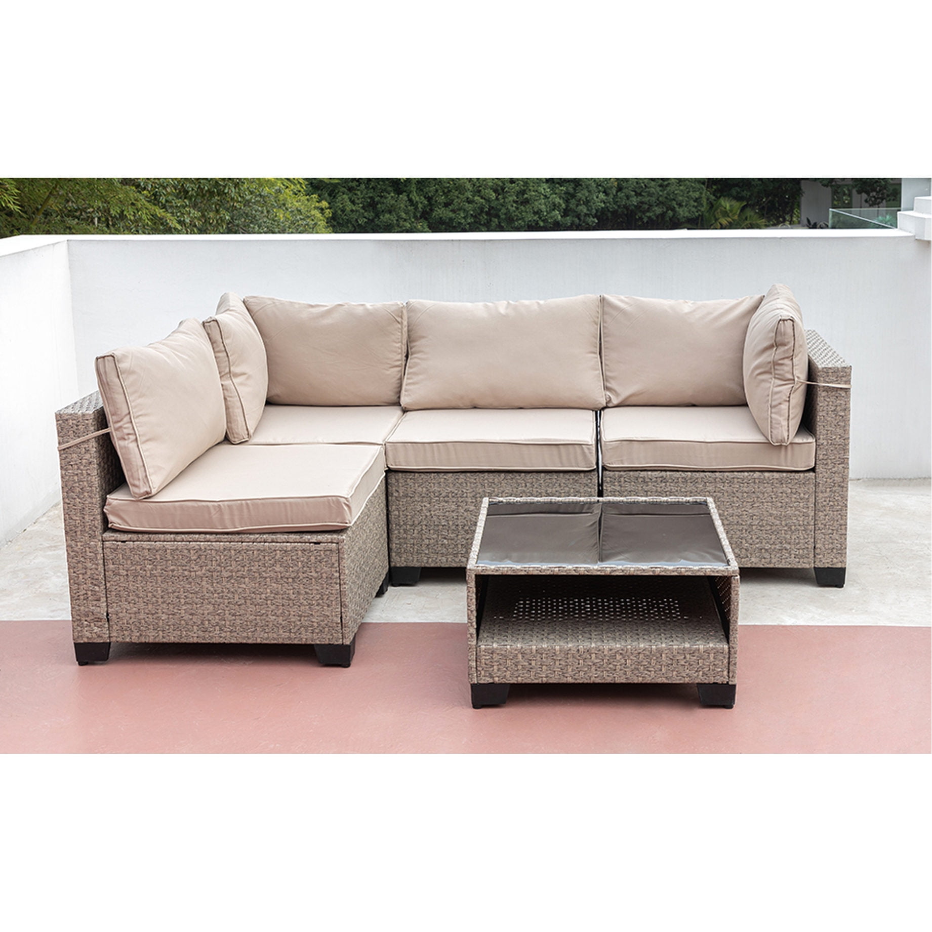 Modular Patio Sectional with Connector Clips / Stable and Versatile ...