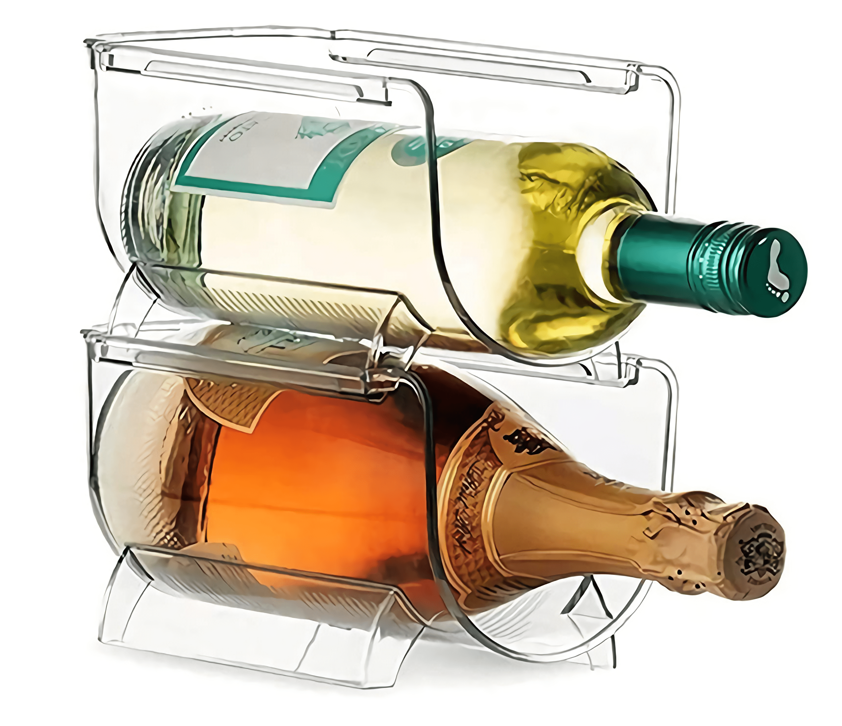 Modular Plastic Free-Standing Water Bottle and Wine Rack Storage ...