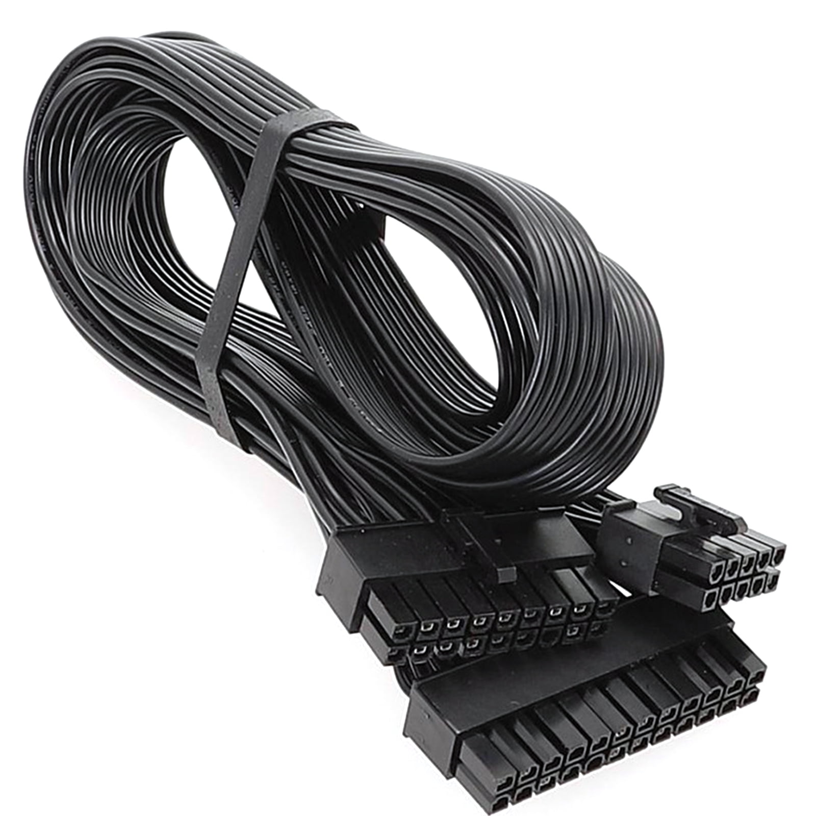 Modular Power Cable 10Pin+18Pin to 24Pin 18AWG Black Flat Cable for ...