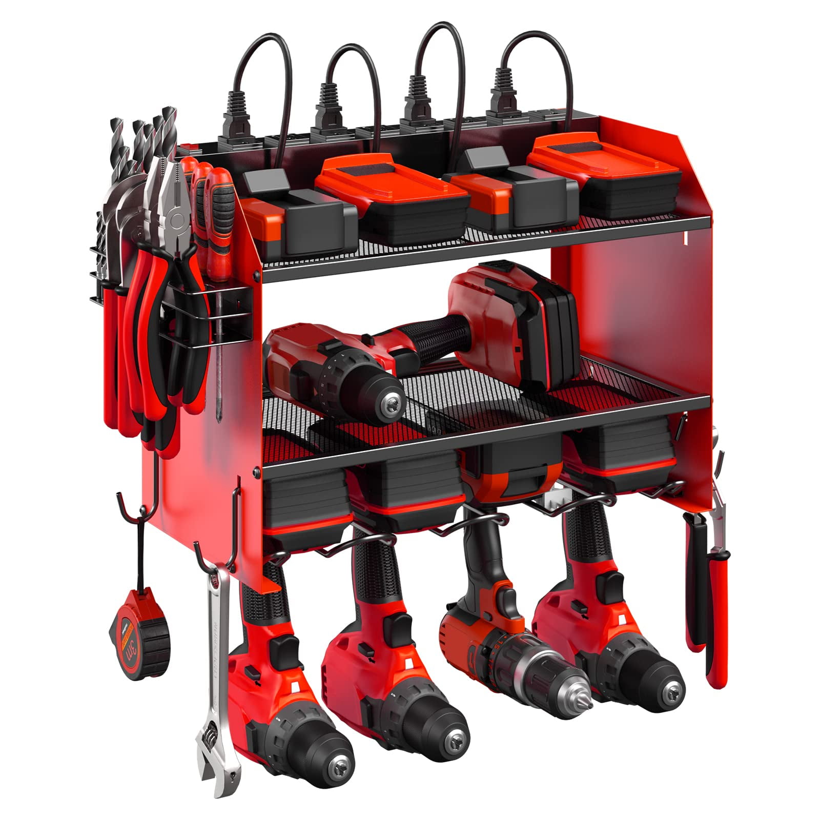 Modular Power Tool Organizer Wall Mount with Charging Station. Garage 4 ...