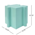 Modular Puzzle Art Side Table 15.75 Light Green MGO for Outdoor Patio ...