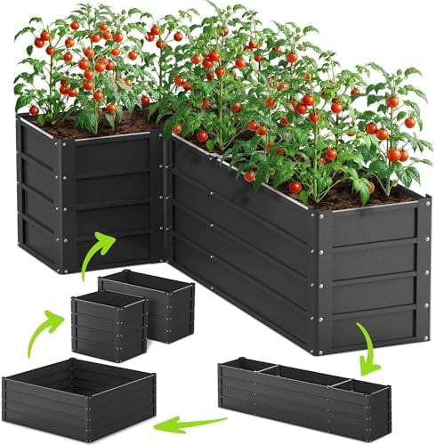 Modular Raised Garden Beds Kit - 6x3x2 Tall 13 in 1 DIY Custom Shapes ...