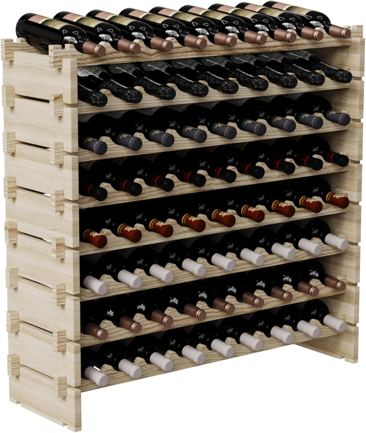 Modular Real Wood Wine Storage Racks - Stackable Wine Rack, Free ...