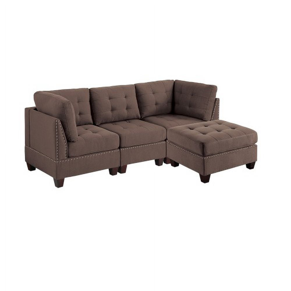 Modular Sectional 4pc Set Living Room Furniture Corner Small L ...