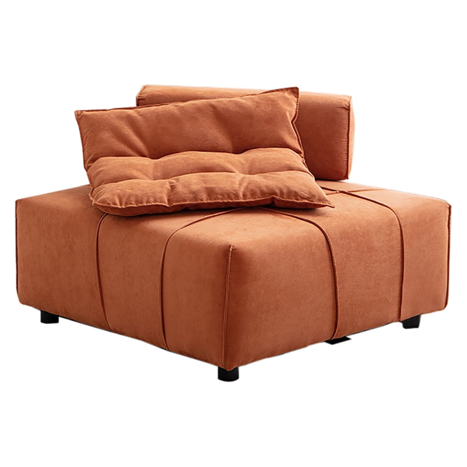 Modular Sectional Single Sofa With Removable Back Space Saving 35D High ...