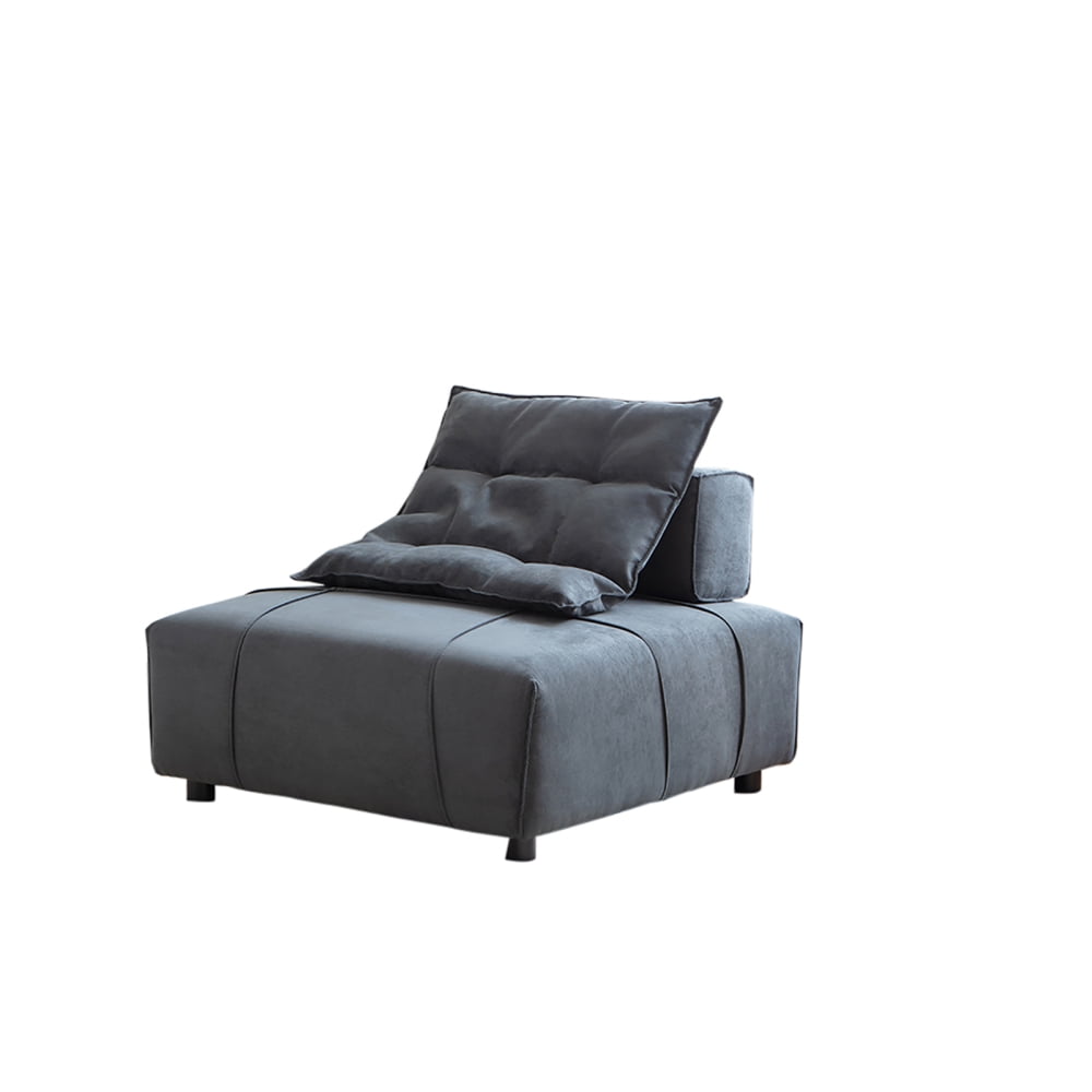 Modular Sectional Single Sofa with Removable Back, 35D High Density ...