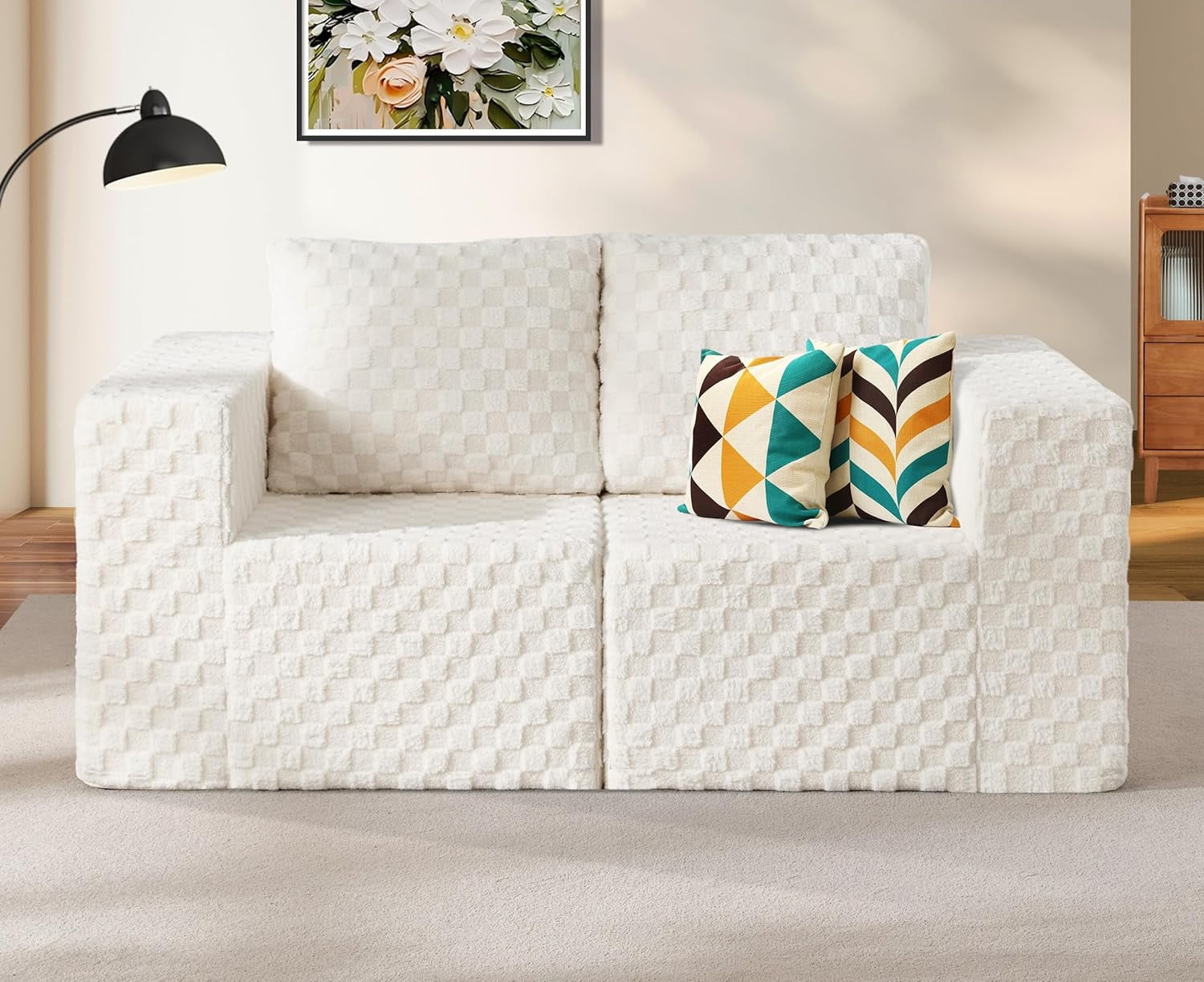 Modular Sectional Sofa 2 Seater Loveseat Modular Couch with Deep Seat ...