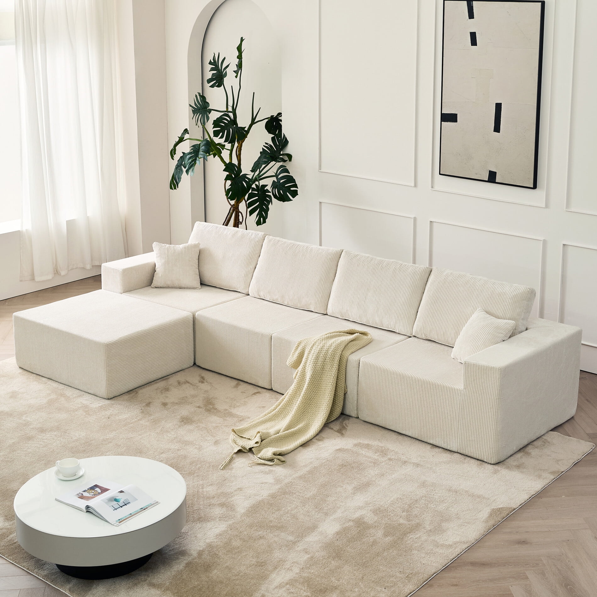 Modular Sectional Sofa, Boneless Design with No Assembly - Cloud ...