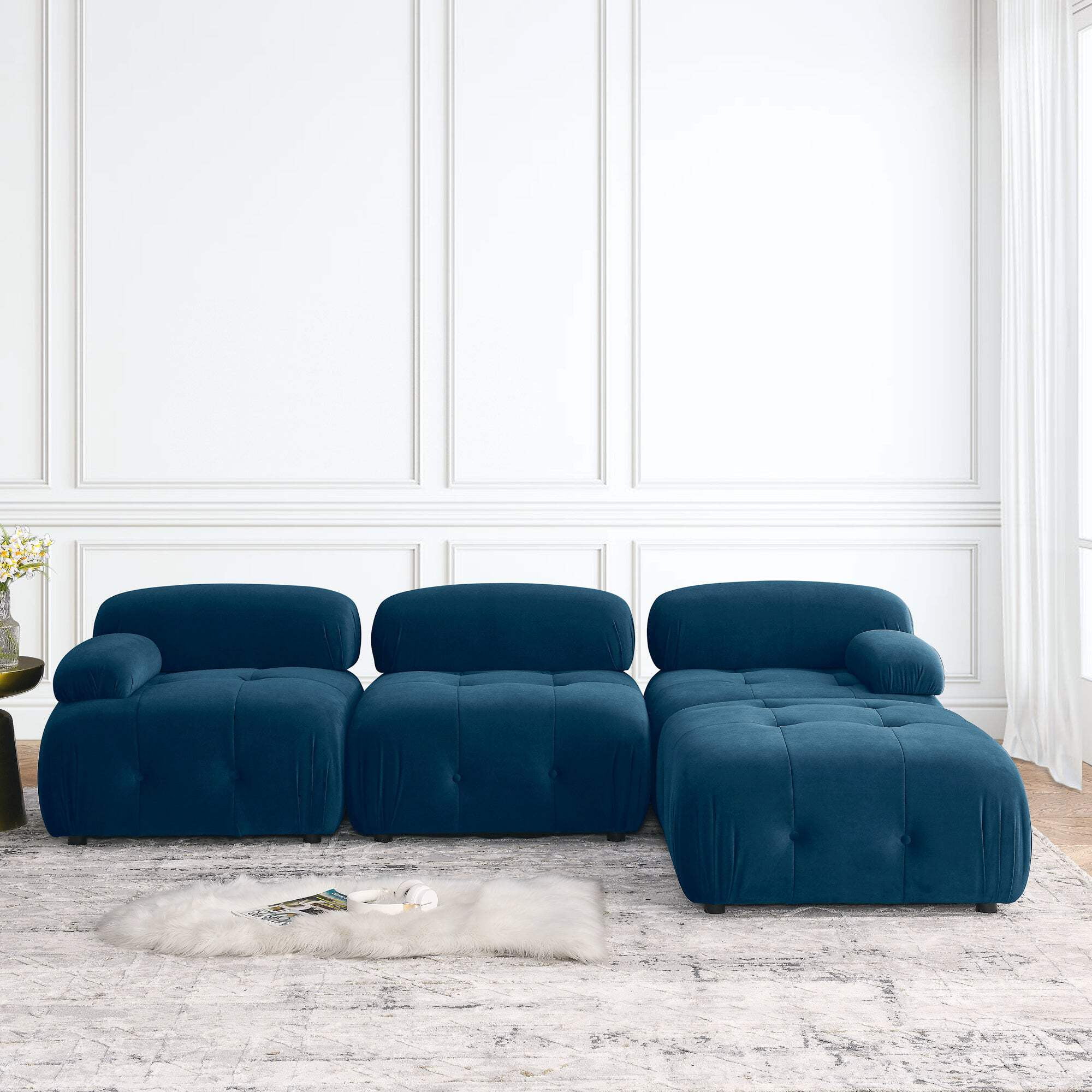 Modular Sectional Sofa, Button Tufted Designed And Diy Combination,L ...