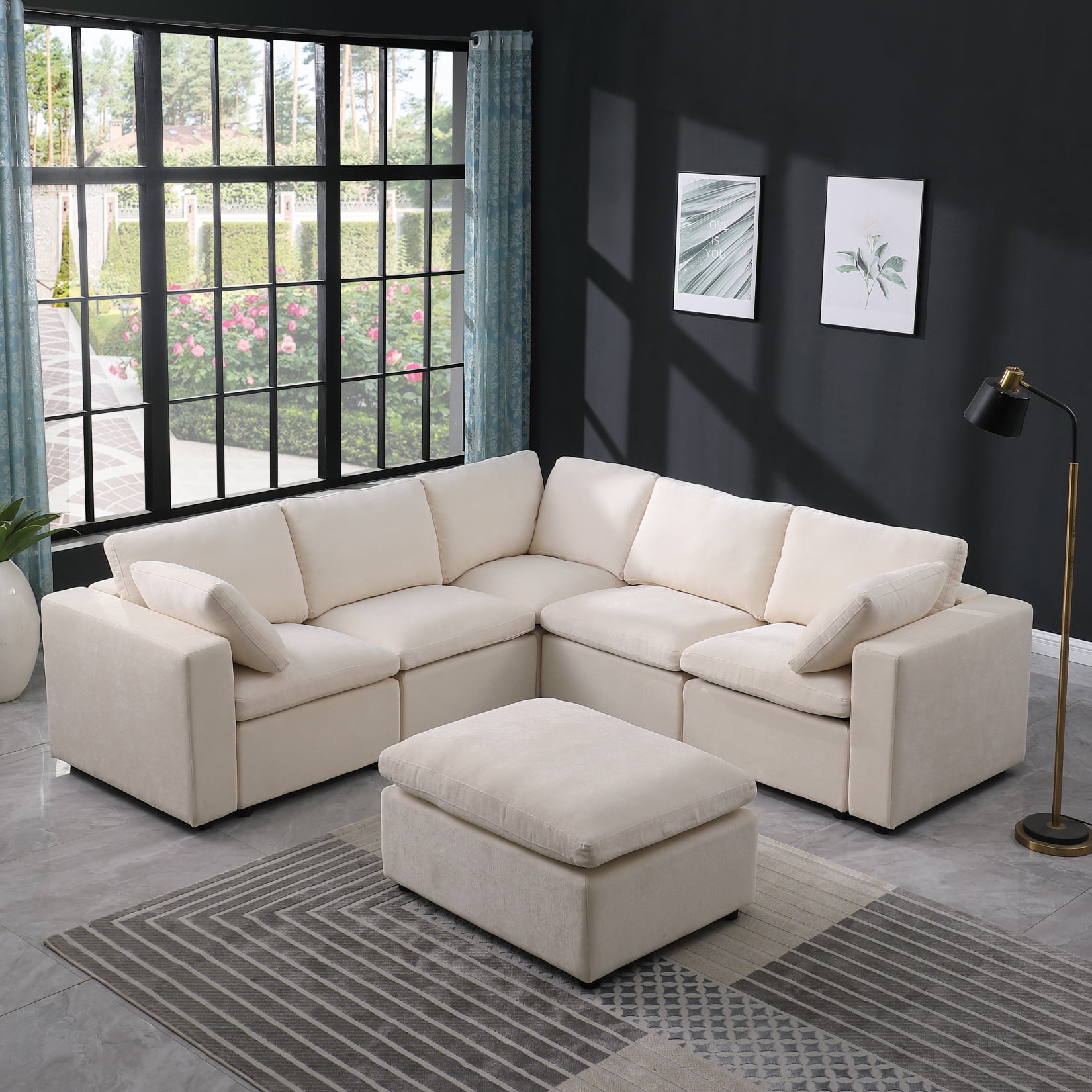 Modular Sectional Sofa, Convertible L Shaped Sofa Couch, Modular ...