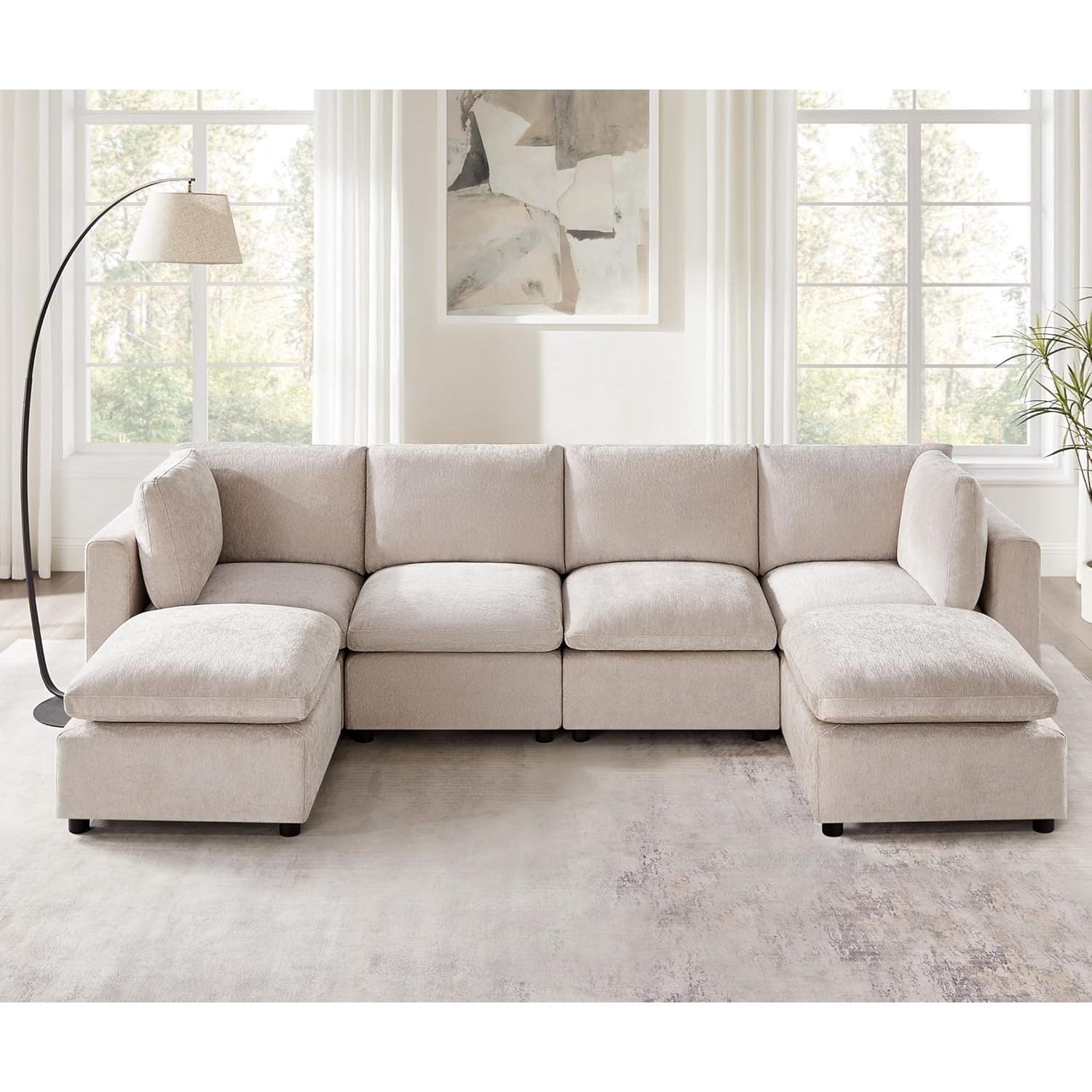 Modular Sectional Sofa, Convertible Sofa Couch Modular Sofa with ...