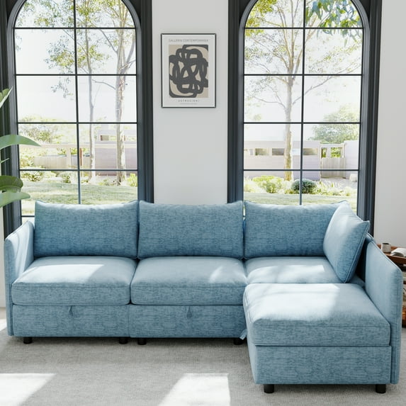 Modular Sectional Sofa, Convertible Sofa Seat With Storage, Sleeper ...