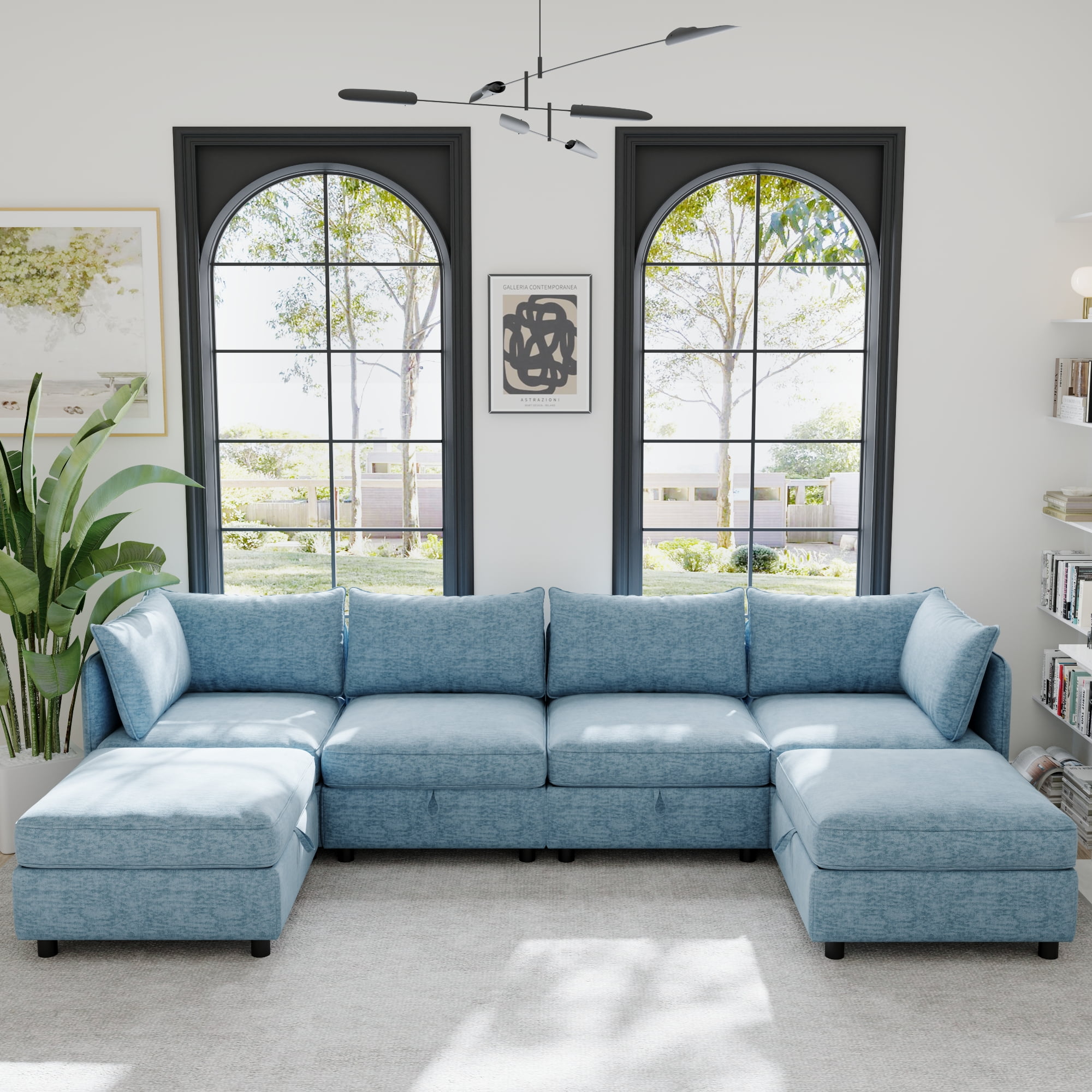 Modular Sectional Sofa, Convertible Sofa Seat With Storage, Sleeper ...
