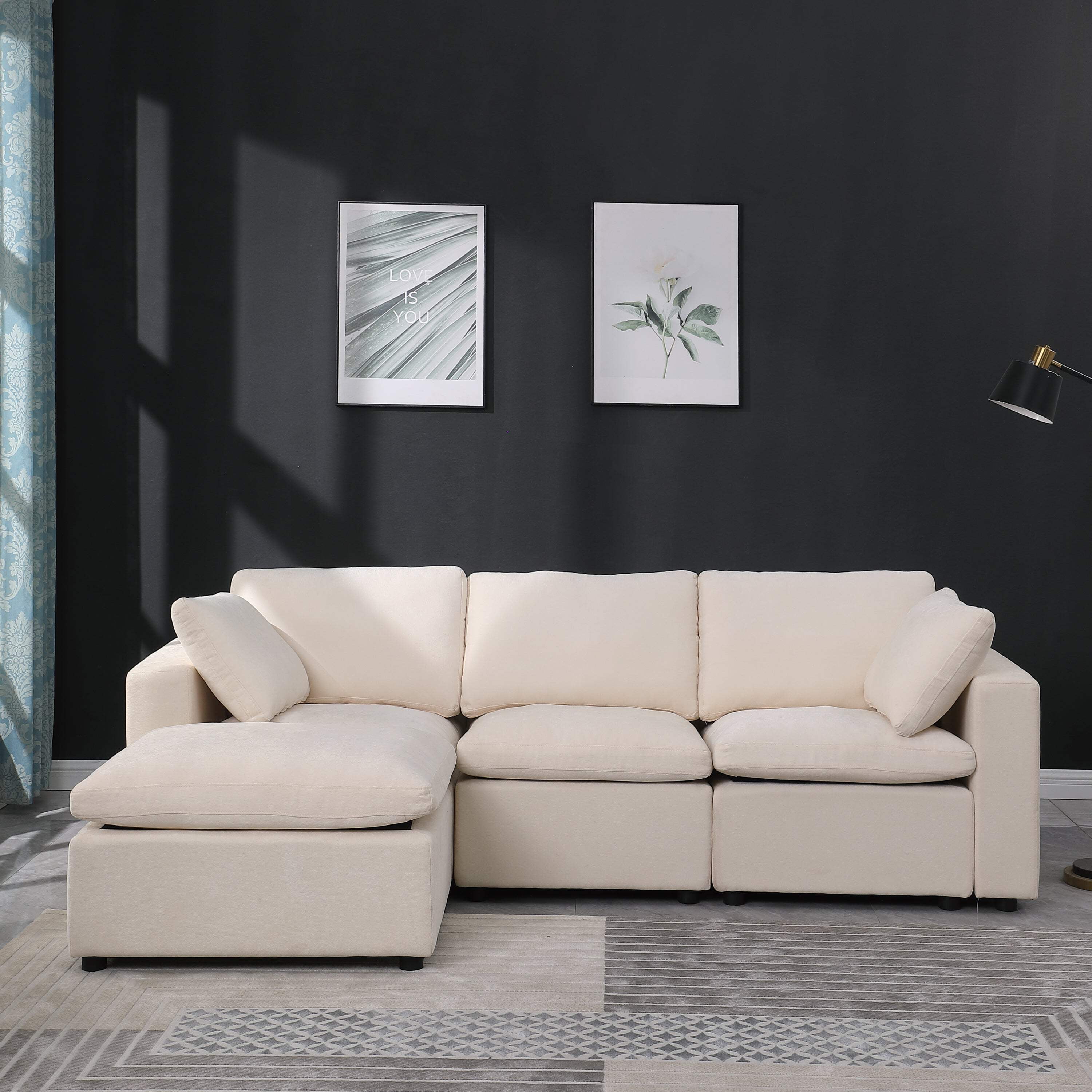 Modular Sectional Sofa, Convertible U Shaped Sofa Couch, Modular ...