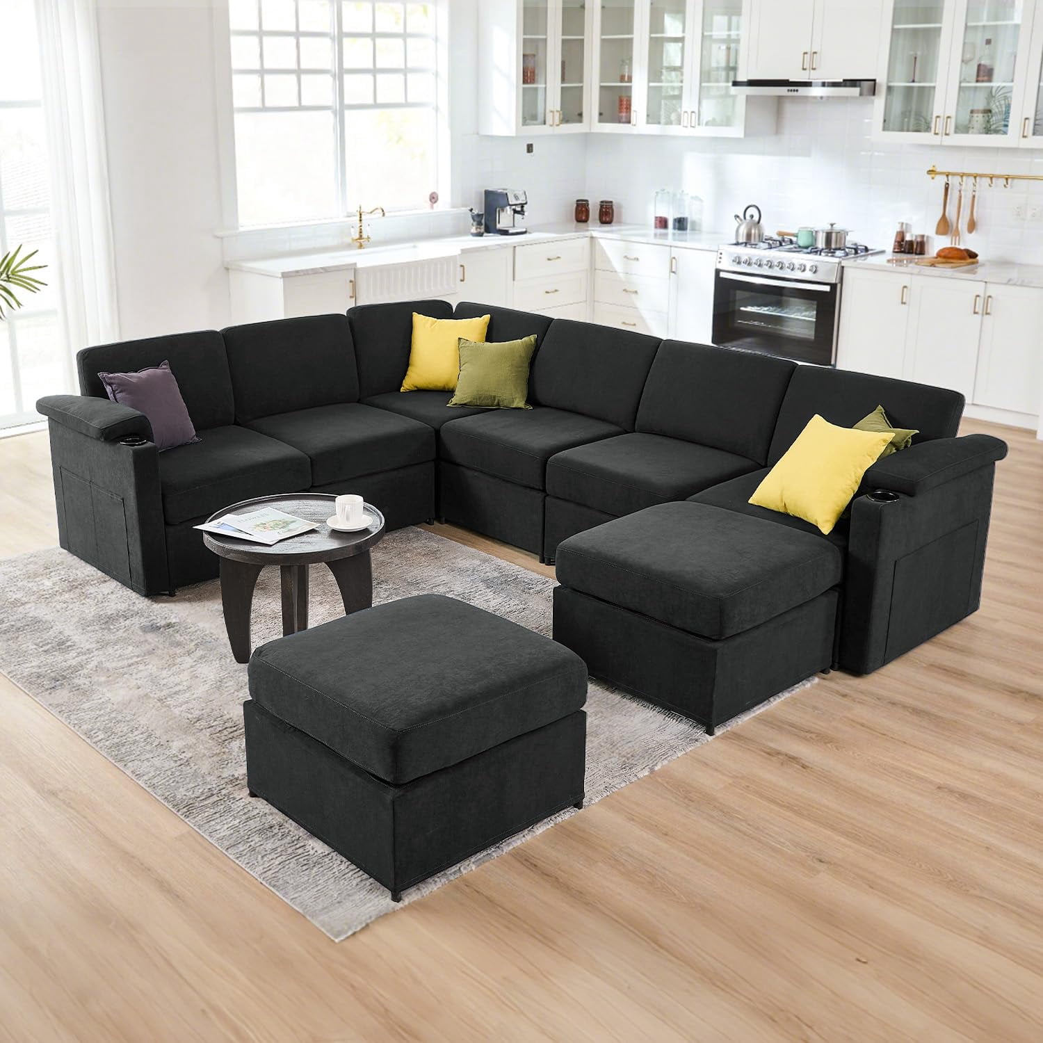 Washable U Shaped Sectional