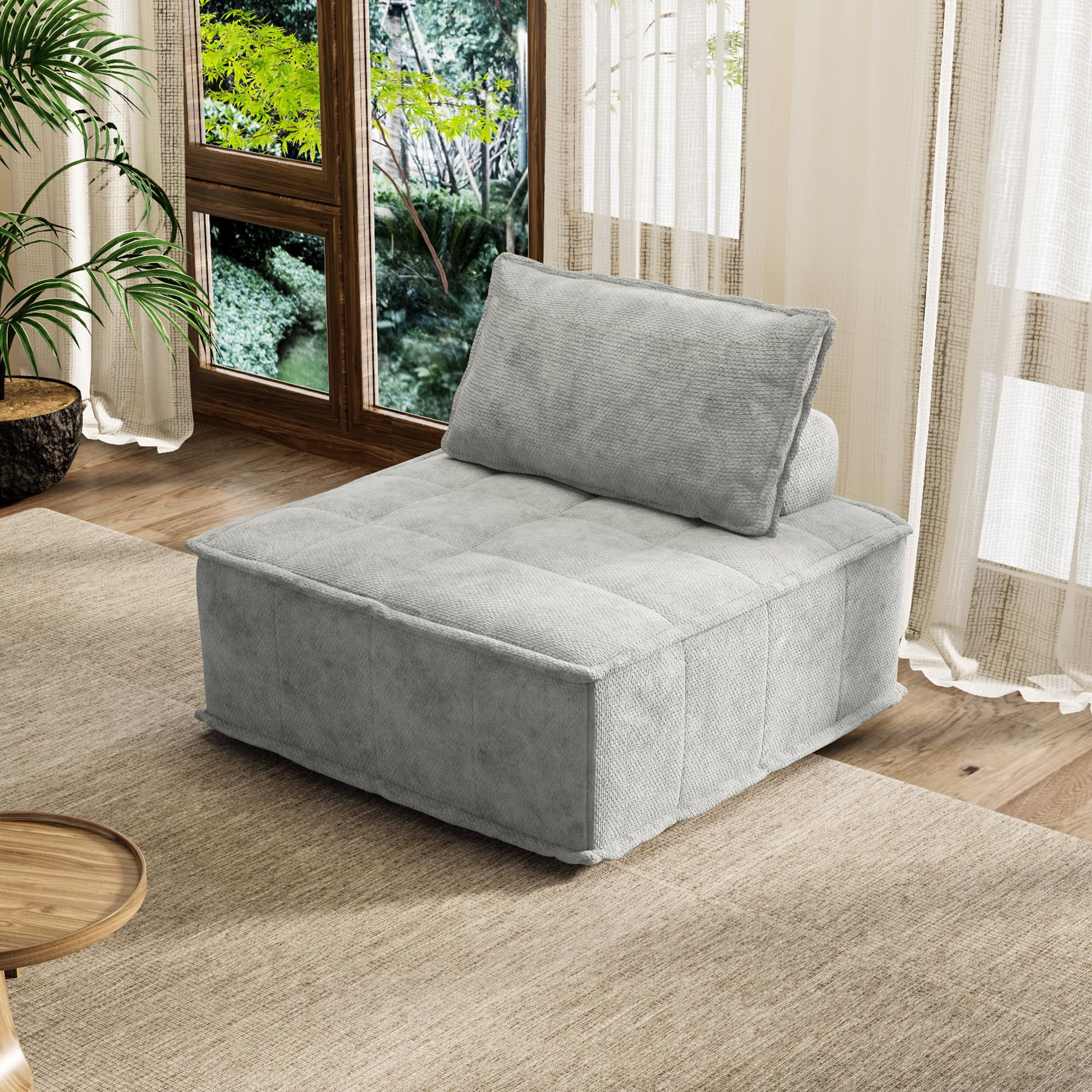 Modular Sectional Sofa Couch Oversized 1-Seat Sofa High Supportive ...