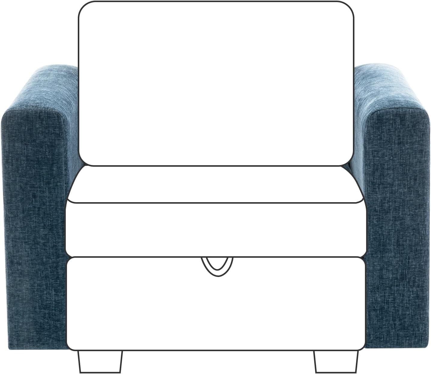 Modular Sectional Sofa Couch with Storage Seat,Sofa Accessories Blue ...