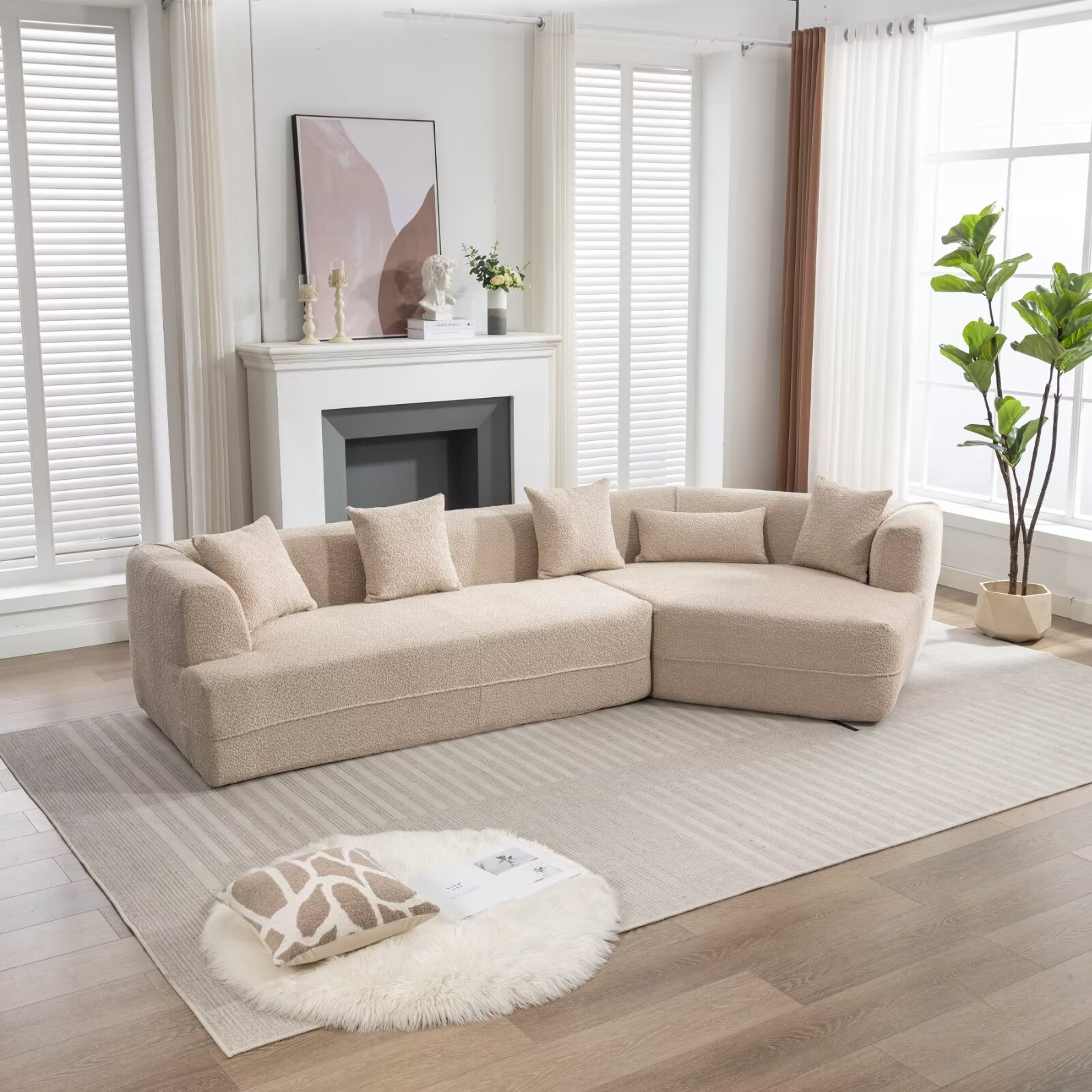 Modular Sectional Sofa Couches Free Combination 4 Seater Living Room ...