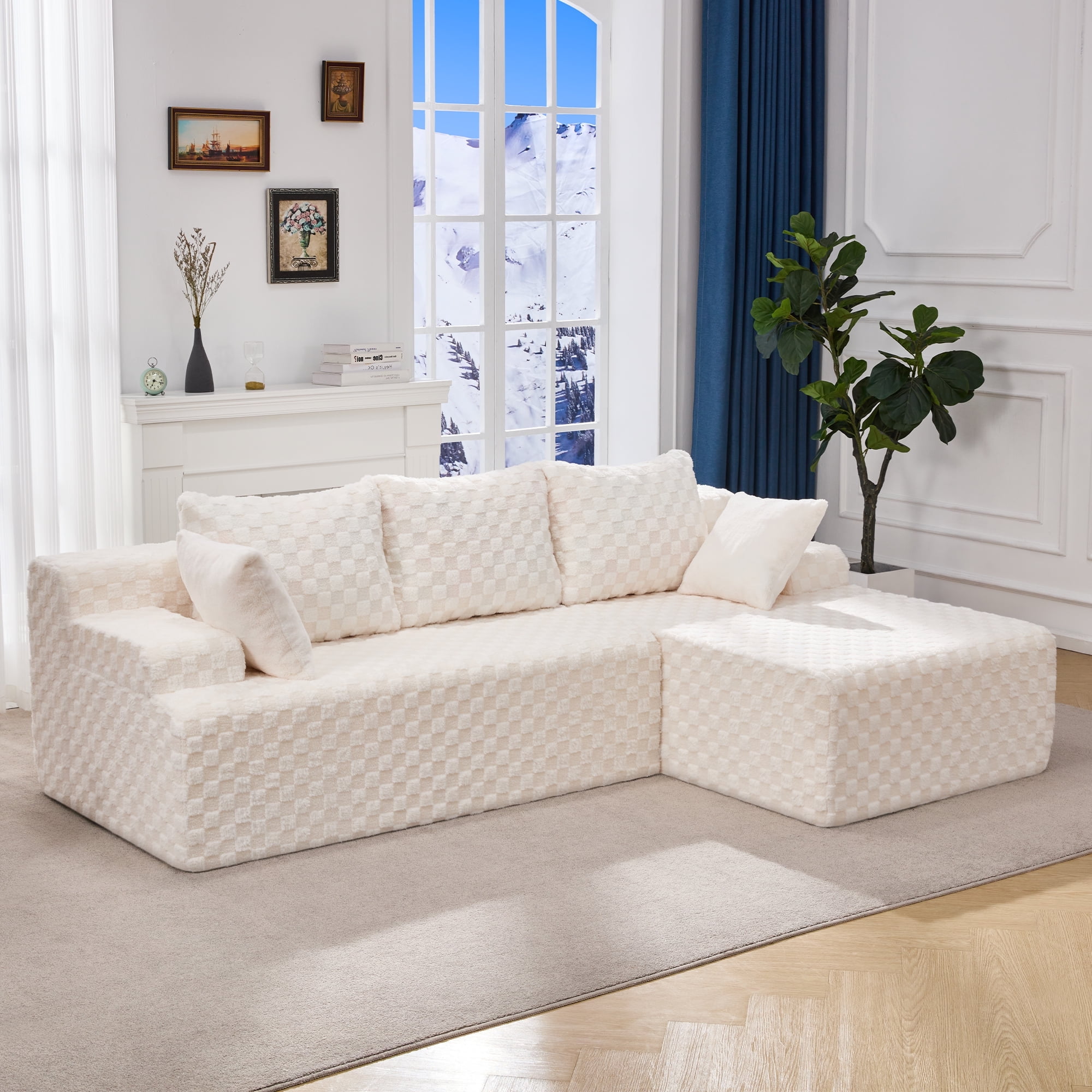Modular Sectional Sofa Couches L-Shape Couch 3 Seat Modular Sofa Memory ...
