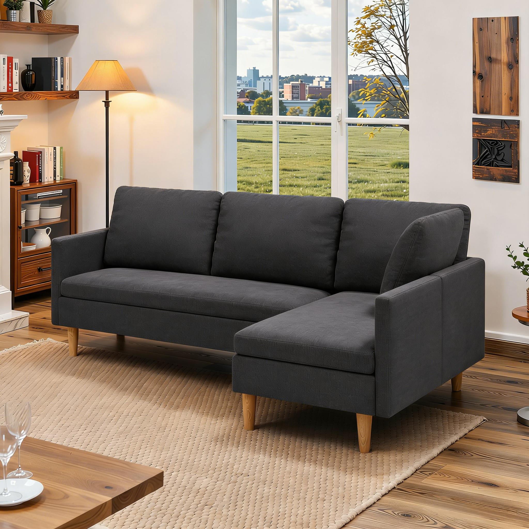 Modular Sectional Sofa, Customizable L-Shape, Tool-Free Assembly ...