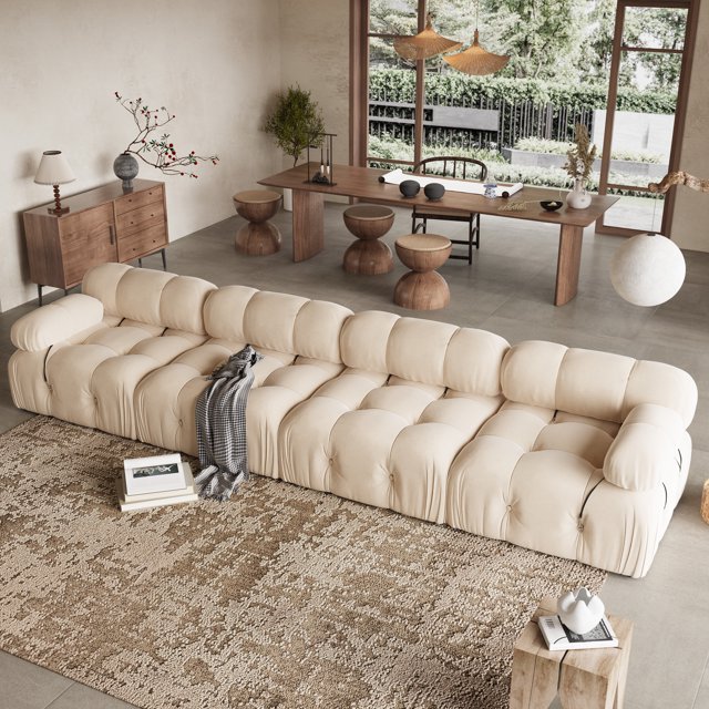 Modular Sectional Sofa Modern Four Seater Wide Couch Sectional for ...