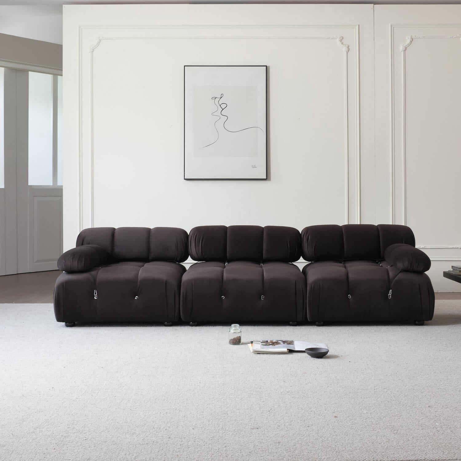 Modular Sectional Sofa Modern Three Seater Wide Couch Sectional for ...