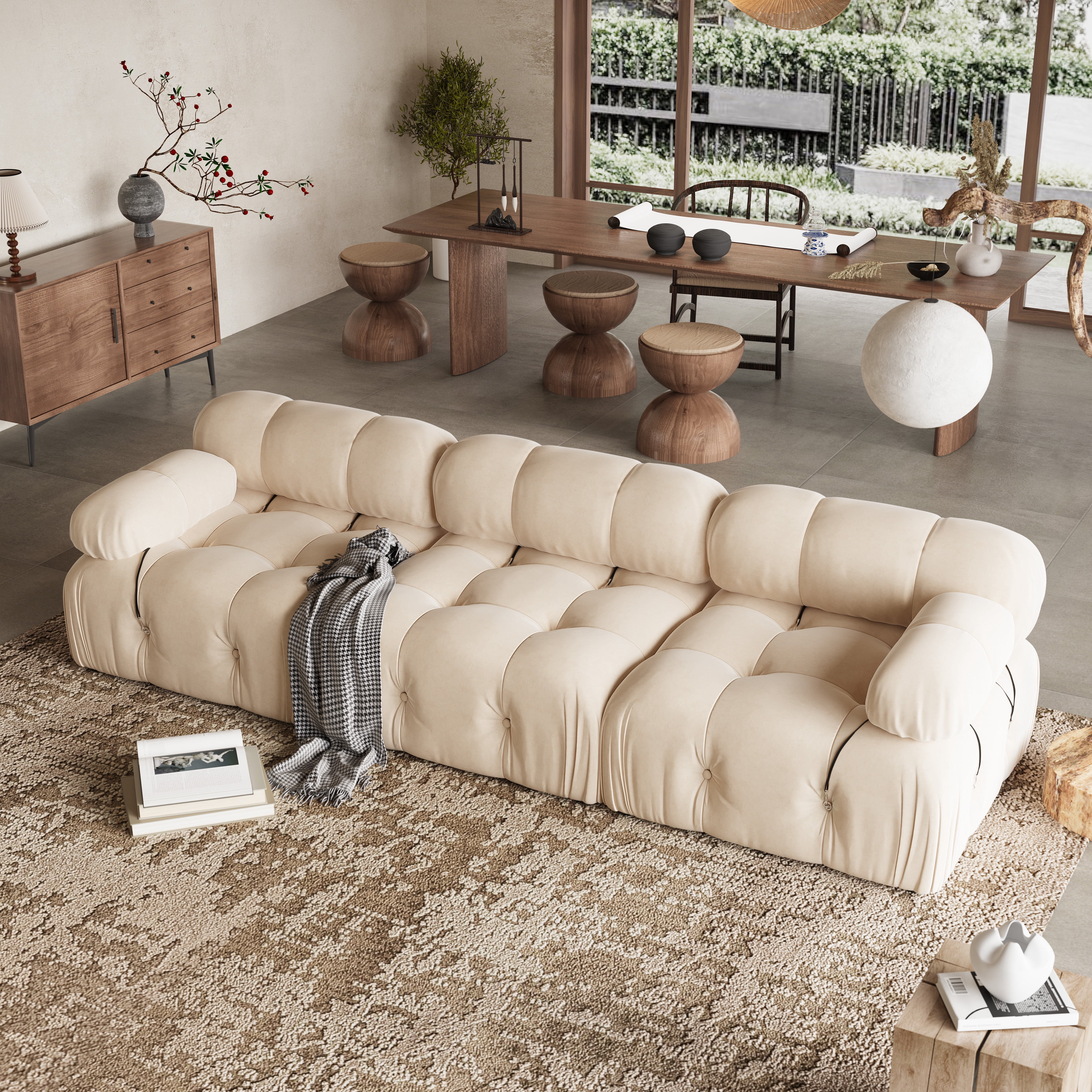 Modular Sectional Sofa Modern Three Seater Wide Couch Sectional for ...