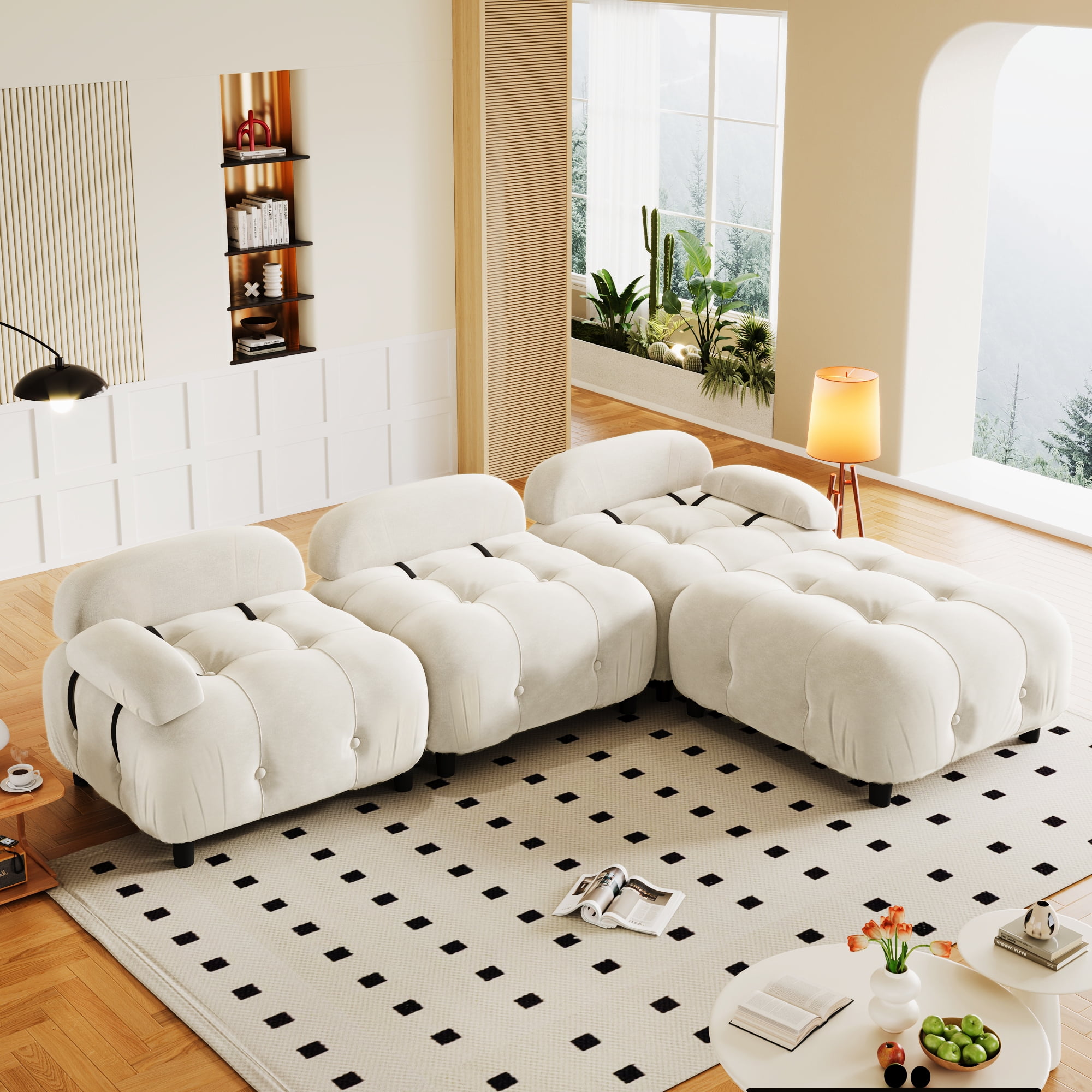 Modular Sectional Sofa, ONE PIX 93" L Shape Reversible Sofa, Modern ...