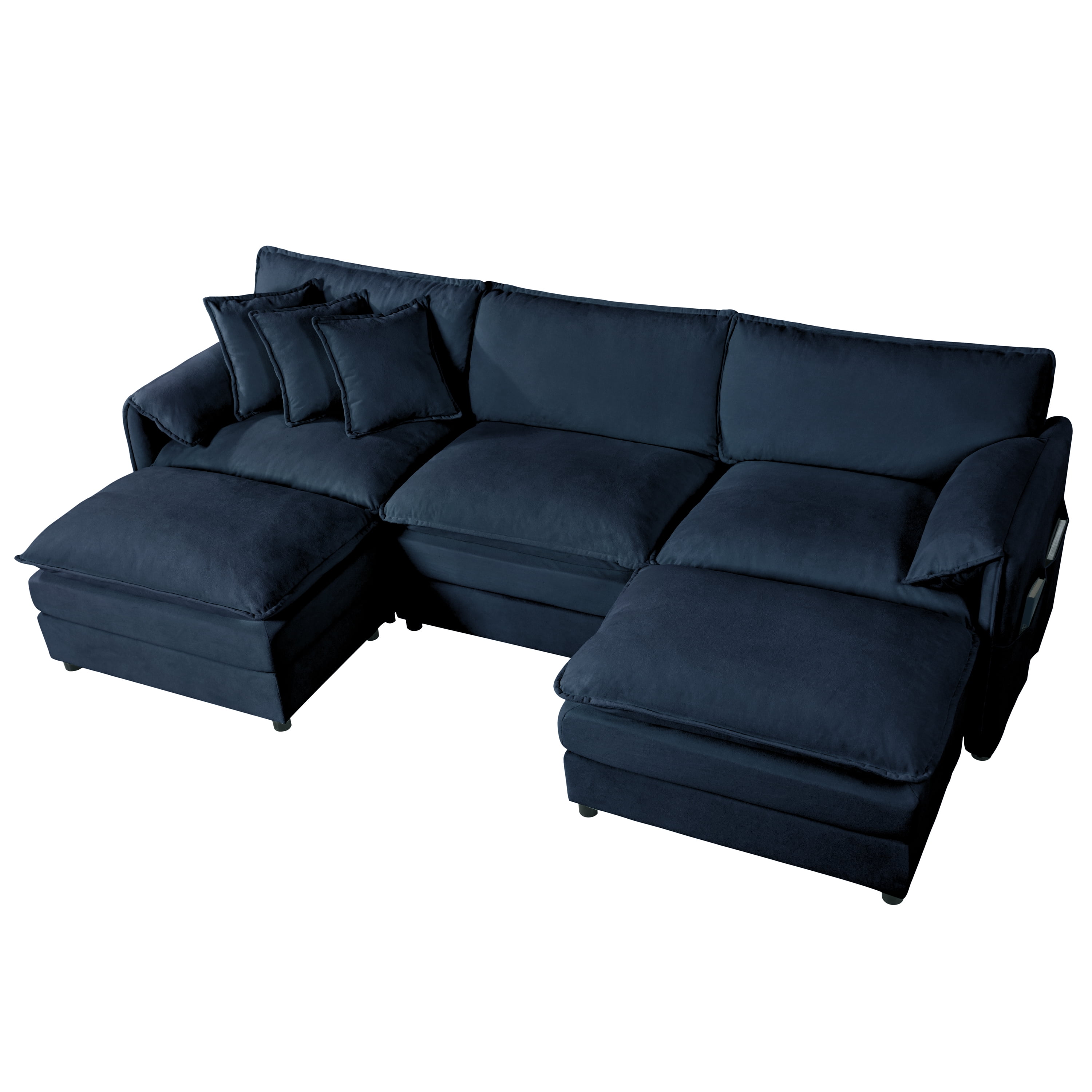 Modular Sectional Sofa, Oversized Deep Seat U Shaped Couch Set for ...
