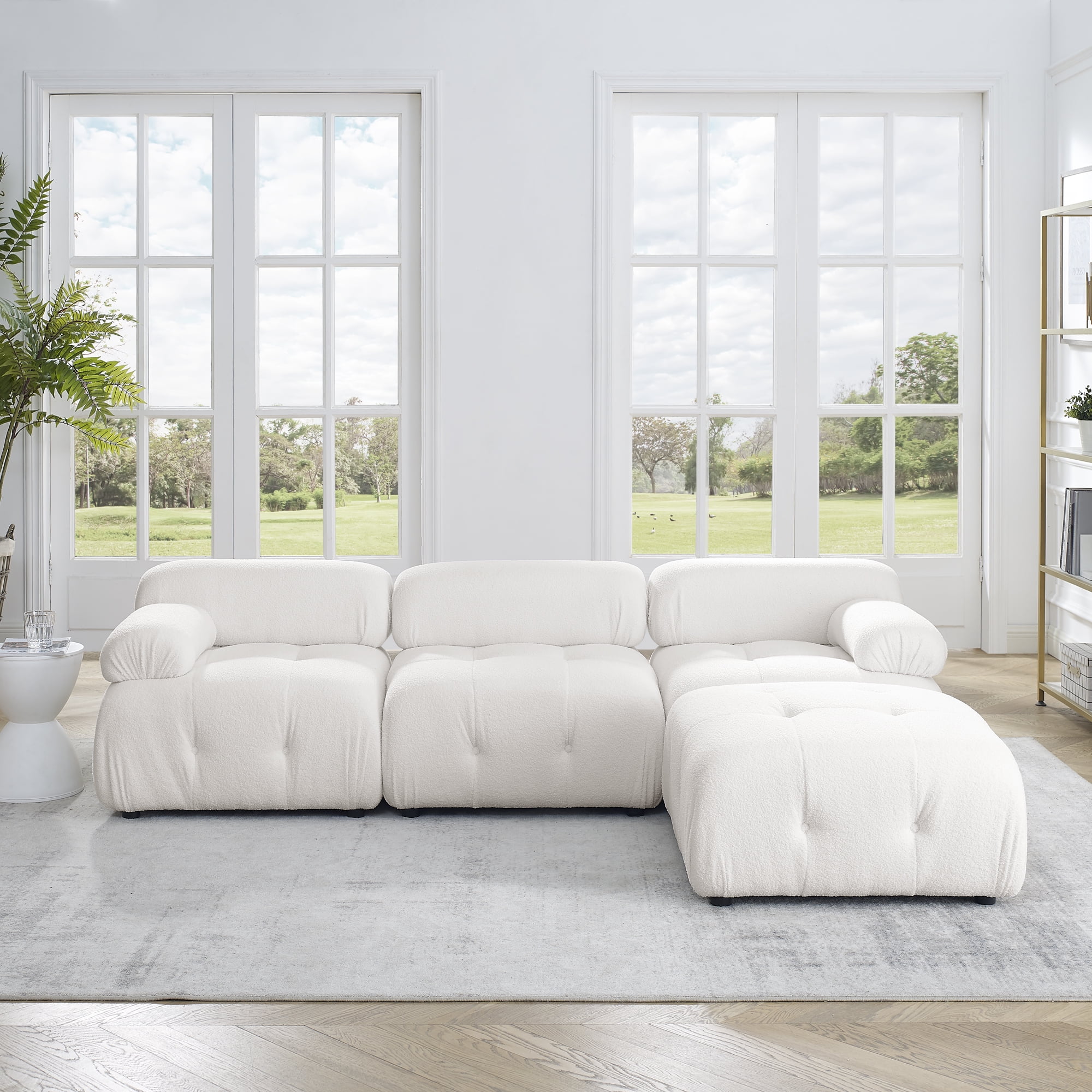 Modular Sectional Sofa, Teddy L-Shaped Sofa Couch with Reversible ...