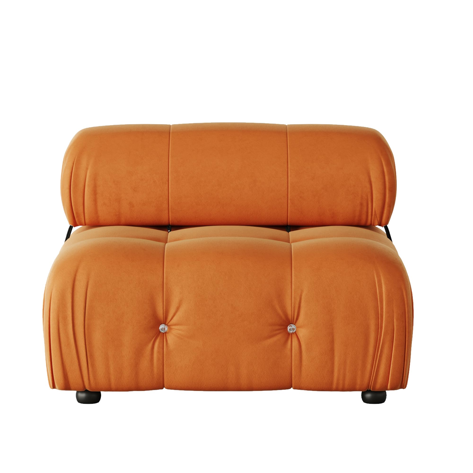 Modular Sectional Sofa, Velvet Couch, Middle seat, Orange - Walmart.com