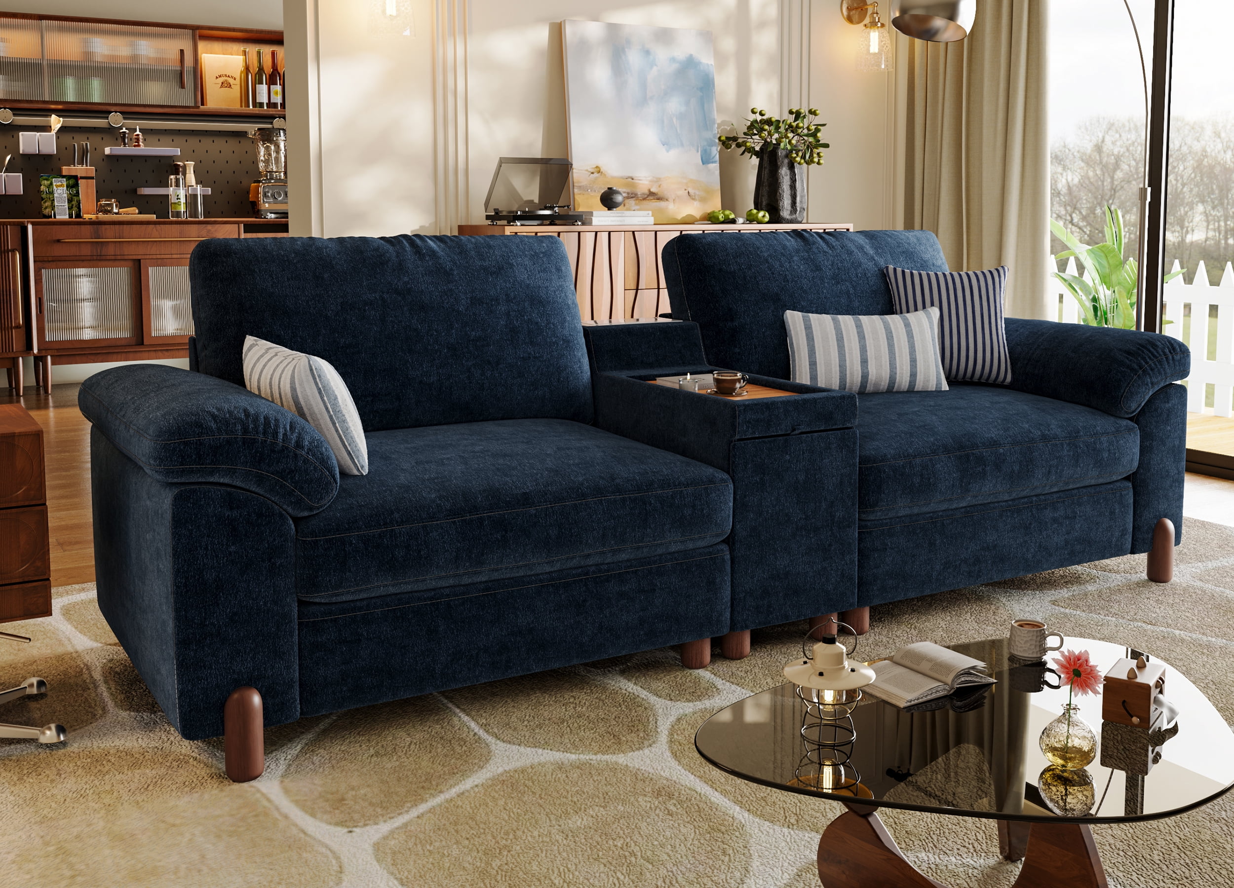 Modular Sectional Sofa with Removable Washable Covers, Oversized Deep ...