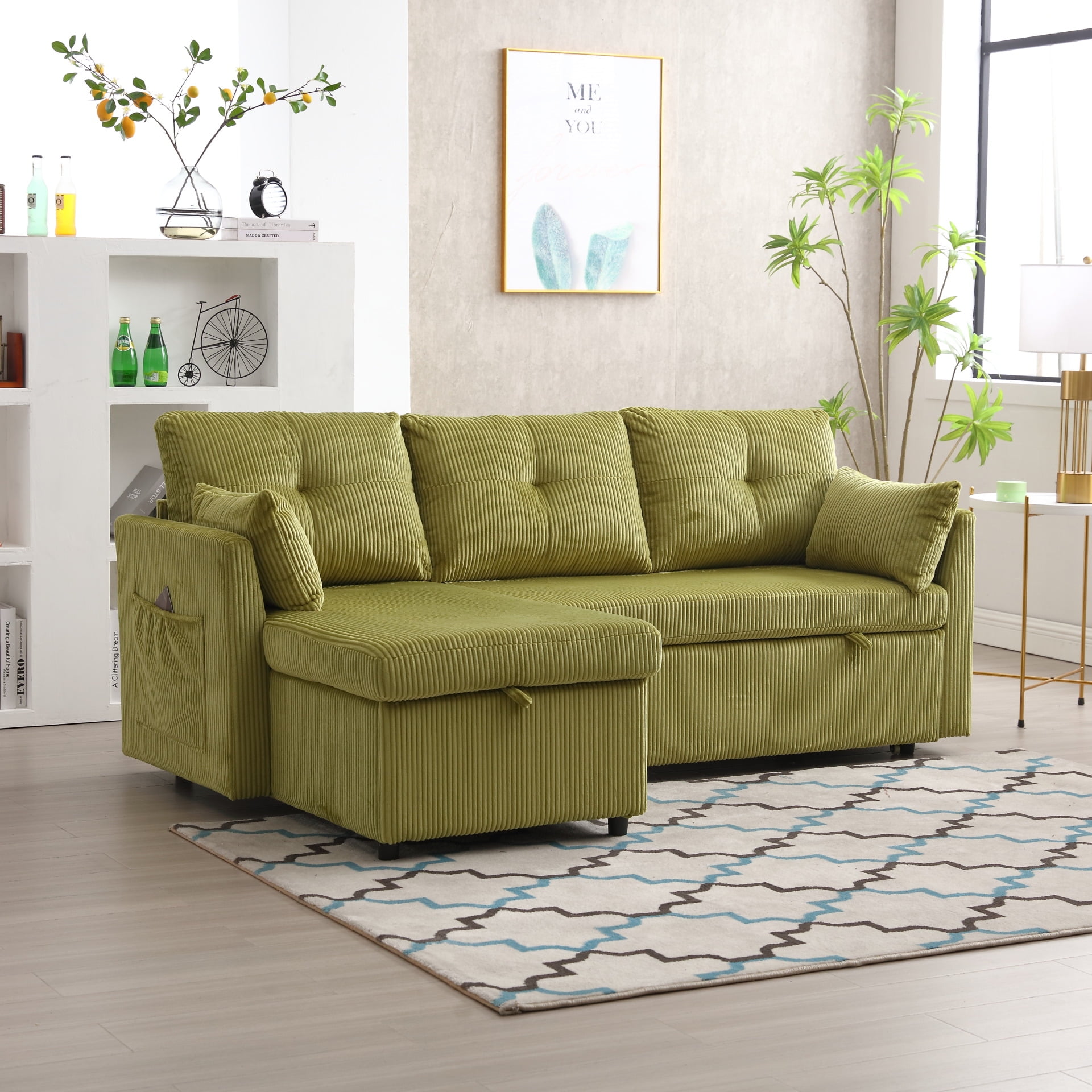 Modular Sectional Sofa with Storage Chaise,L Shaped Modular Couch with ...