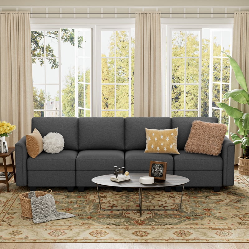 Modular Sectional Sofa with Storage Seat Upgrade Convertible Sofa Couch ...