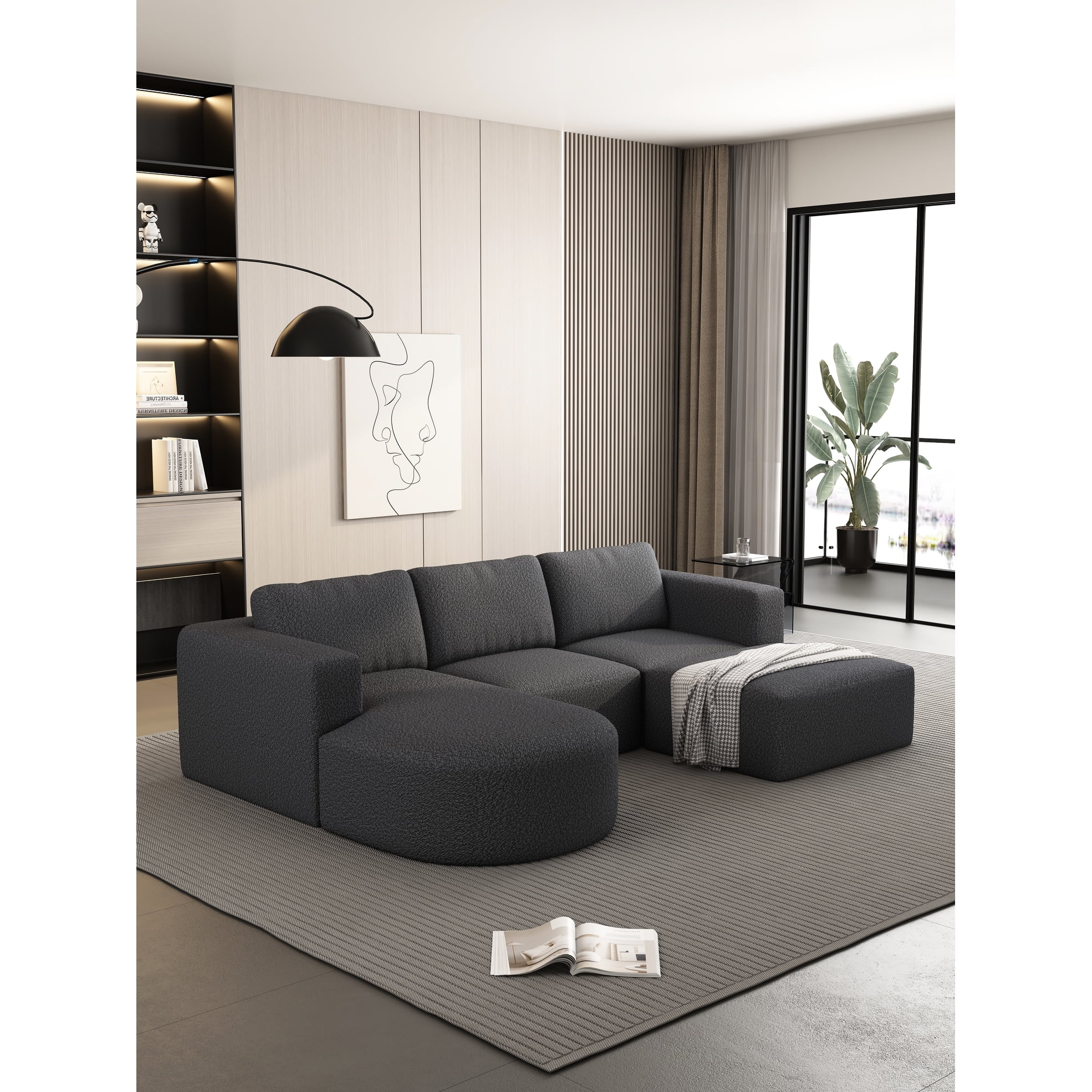 Modular Sectional With - Attracts People's Attention, Dark Grey Chaise ...