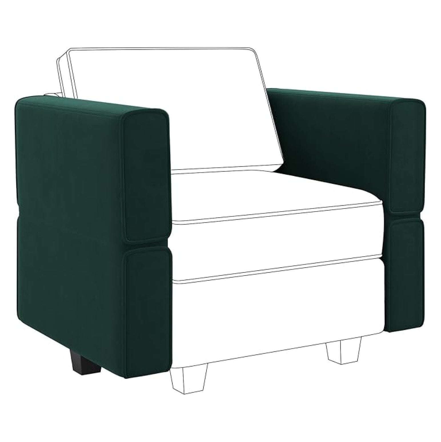 Modular Sofa Armrest Backrest Module for Modular Sectional Sofa Couch ...