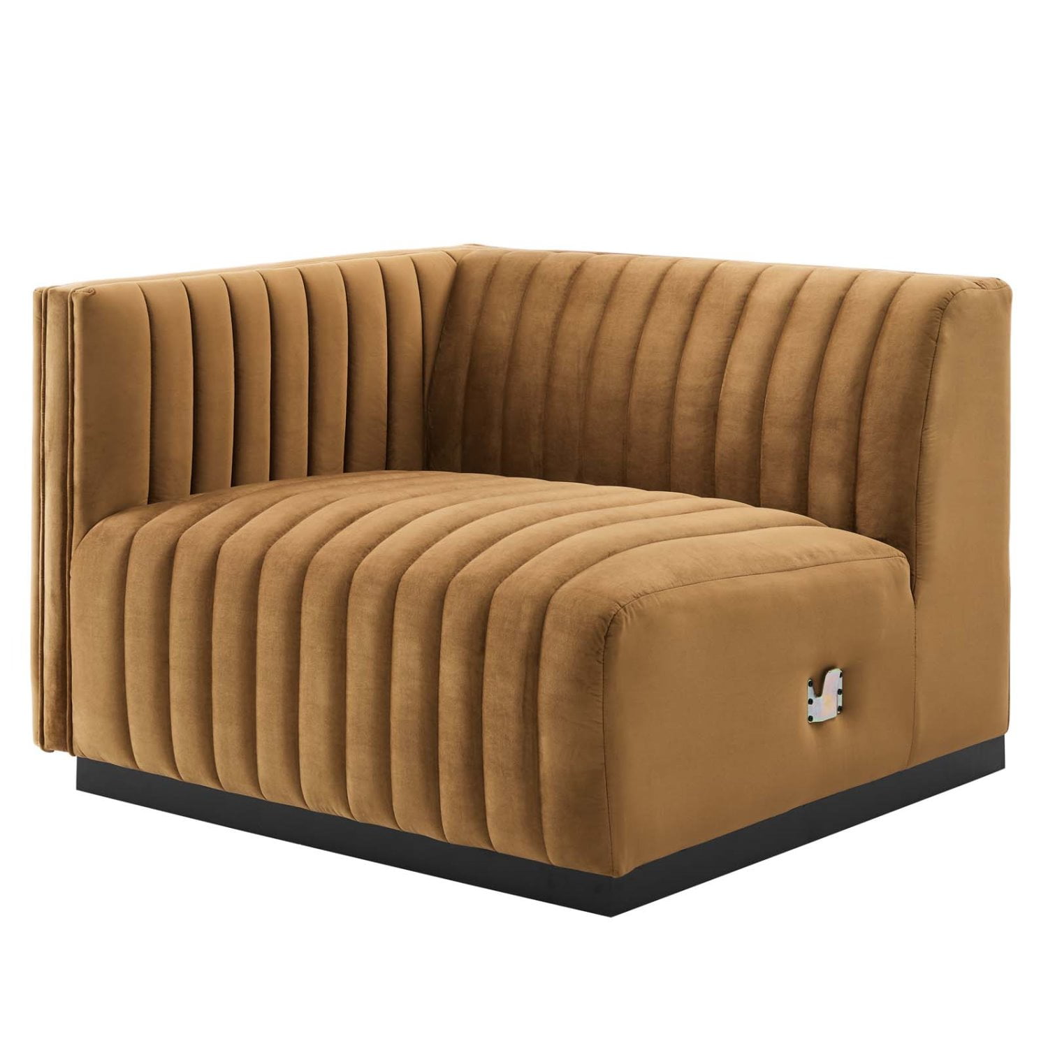 Modular Sofa Chair, Black Brown, Velvet, French Living Lounge Cafe ...