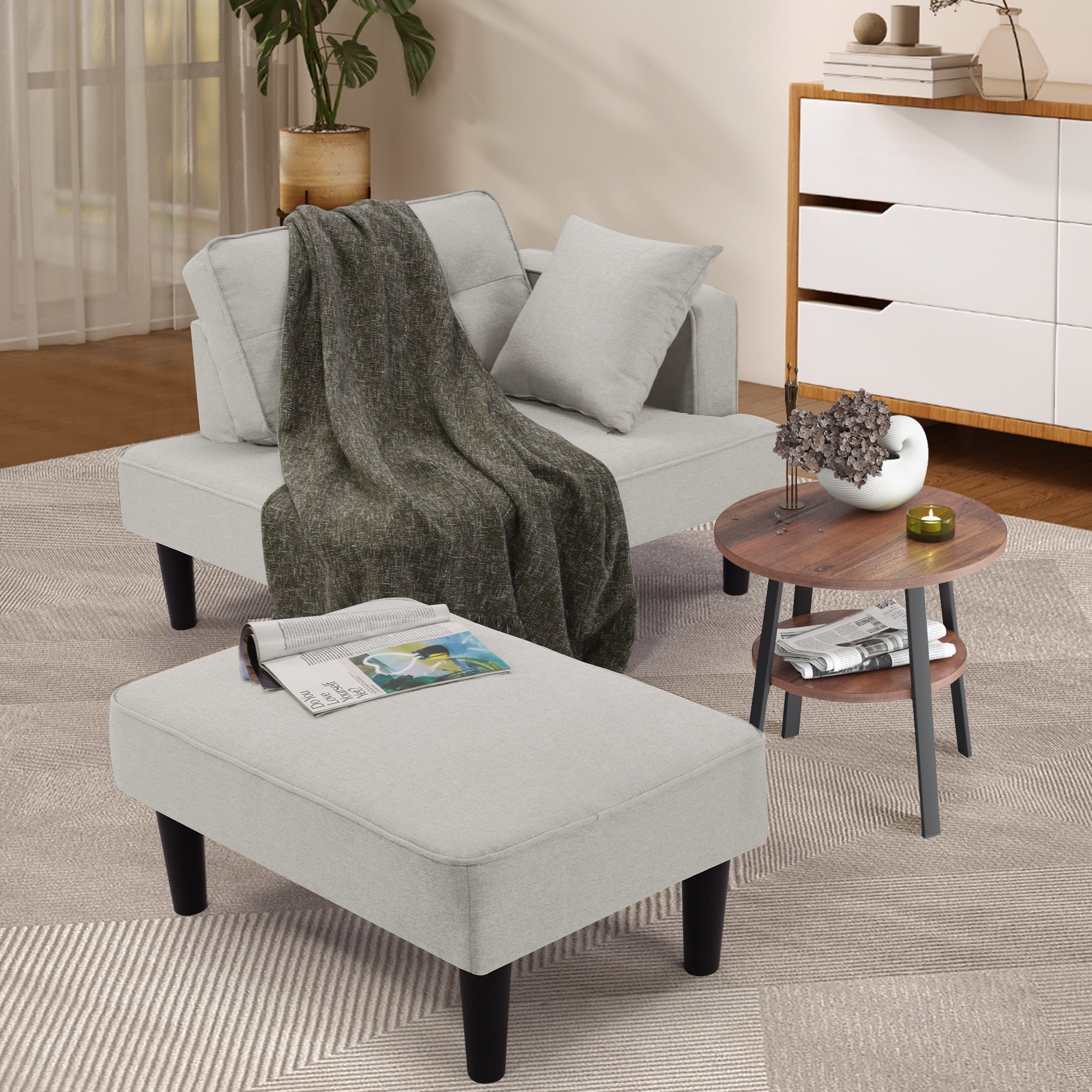 Modular Sofa Chair, Convertible Small Sectional Sofa for Living Room ...