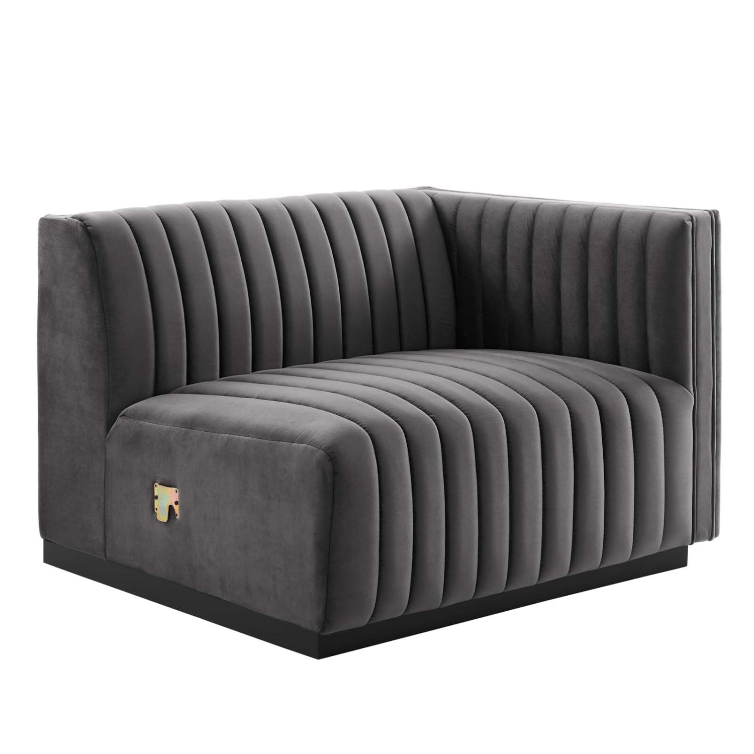 Modular Sofa Chair, Grey Gray Black, Velvet, French Living Lounge Cafe ...