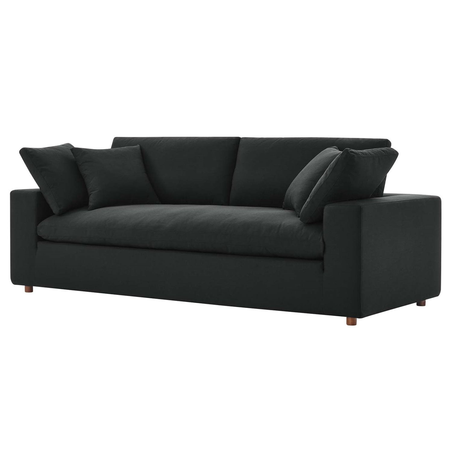 Modular Sofa Couch, Black, Fabric, Living Kitchen Cafe Bistro ...